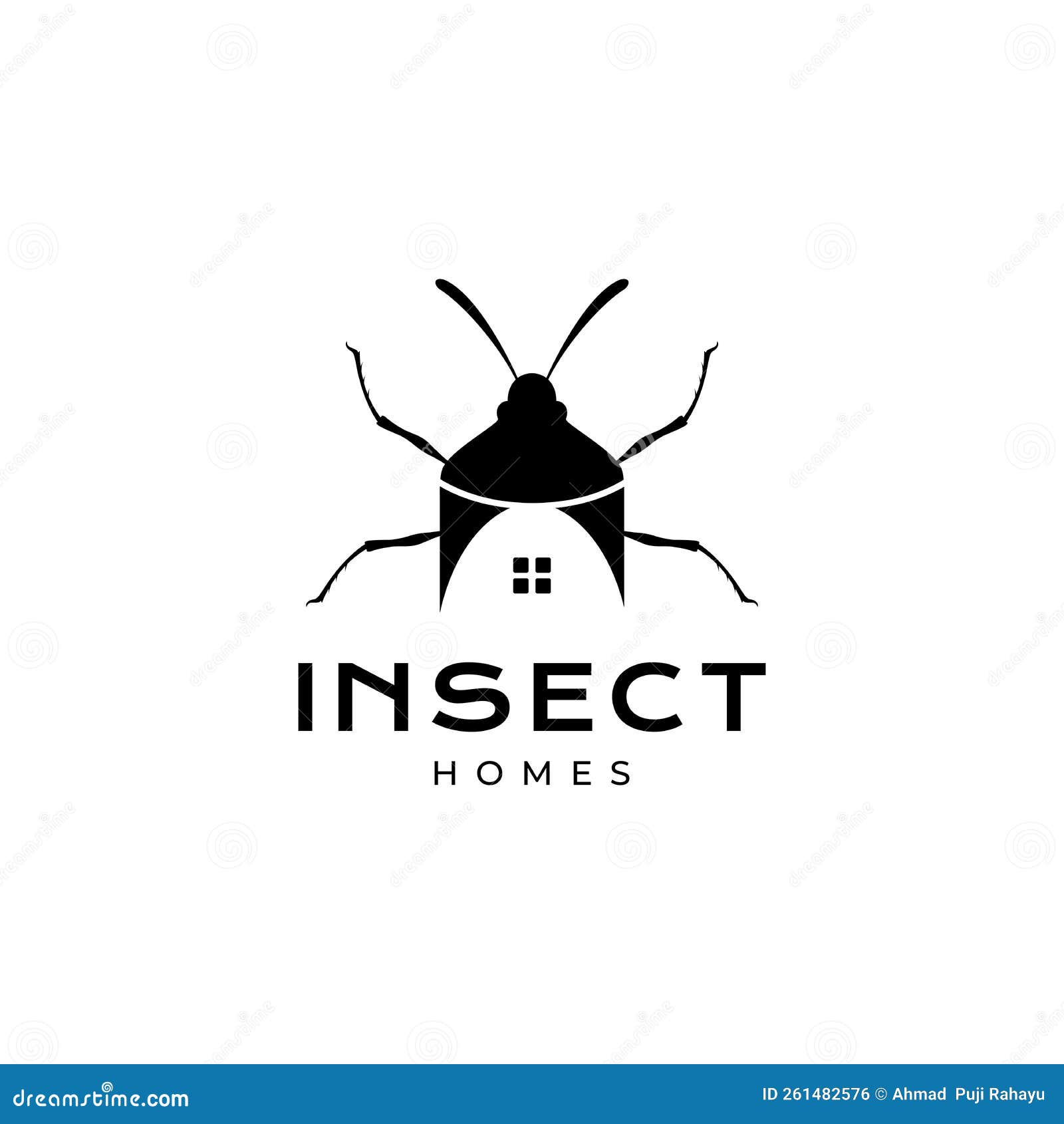 Insect with Home Modern Logo Design Vector Stock Vector - Illustration ...