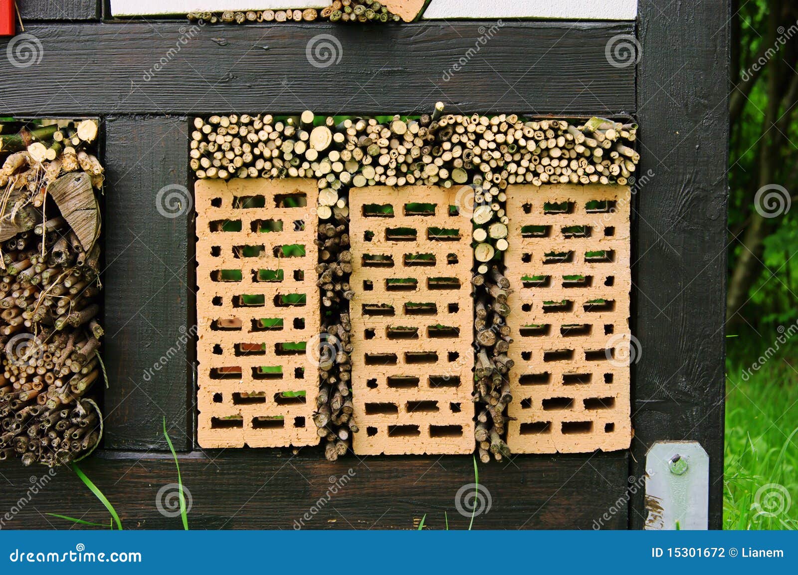 Insect Hotel Made Of Brick Stone For Wild Bees And Wasps Insects Stock ...