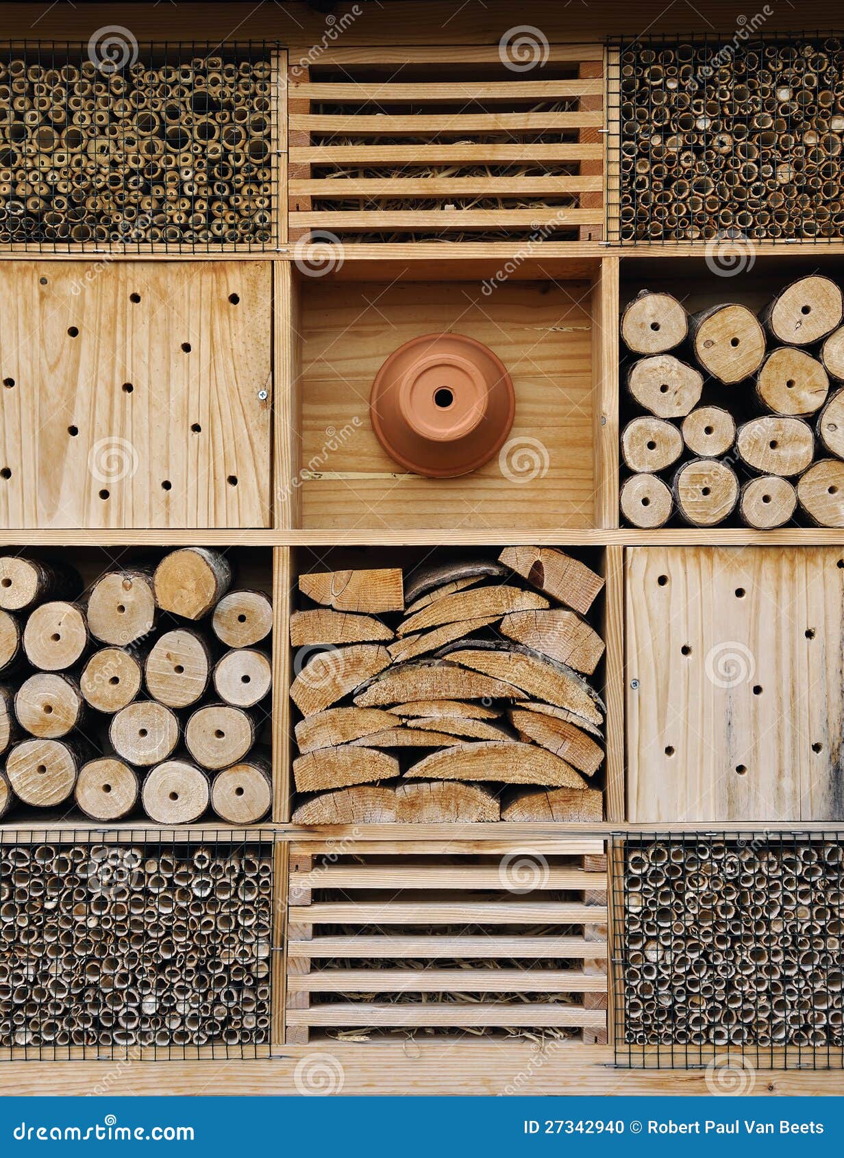 Insect Hotel Made Of Brick Stone For Wild Bees And Wasps Insects Stock ...