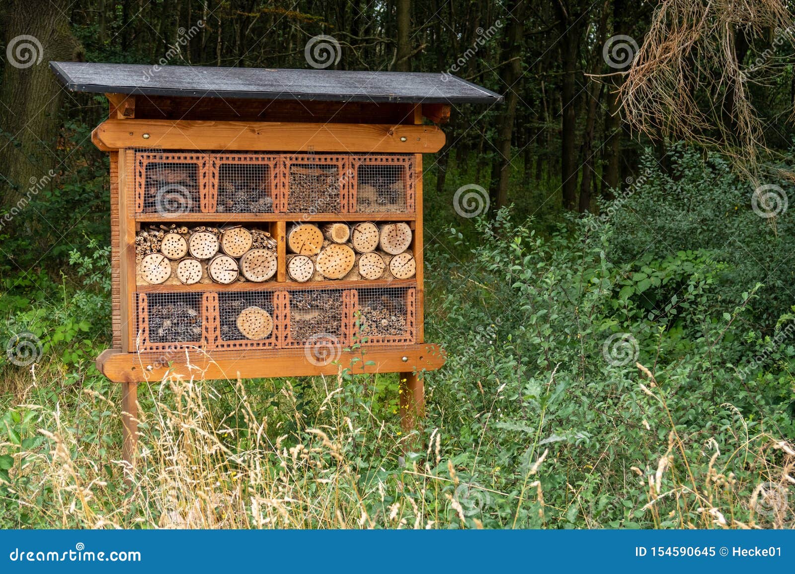 Insect Hotel in a Garden stock image. Image of insects - 154590645