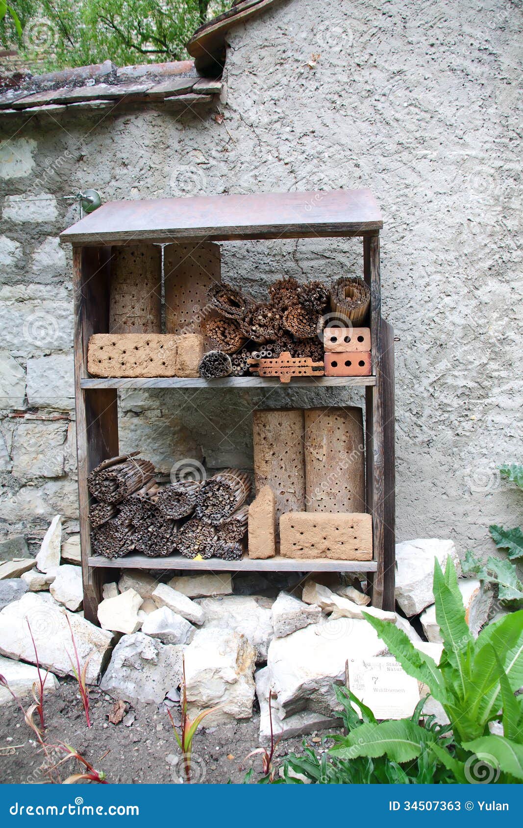 Wild Insect hotel stock image. Image of hole, ecological - 34507363