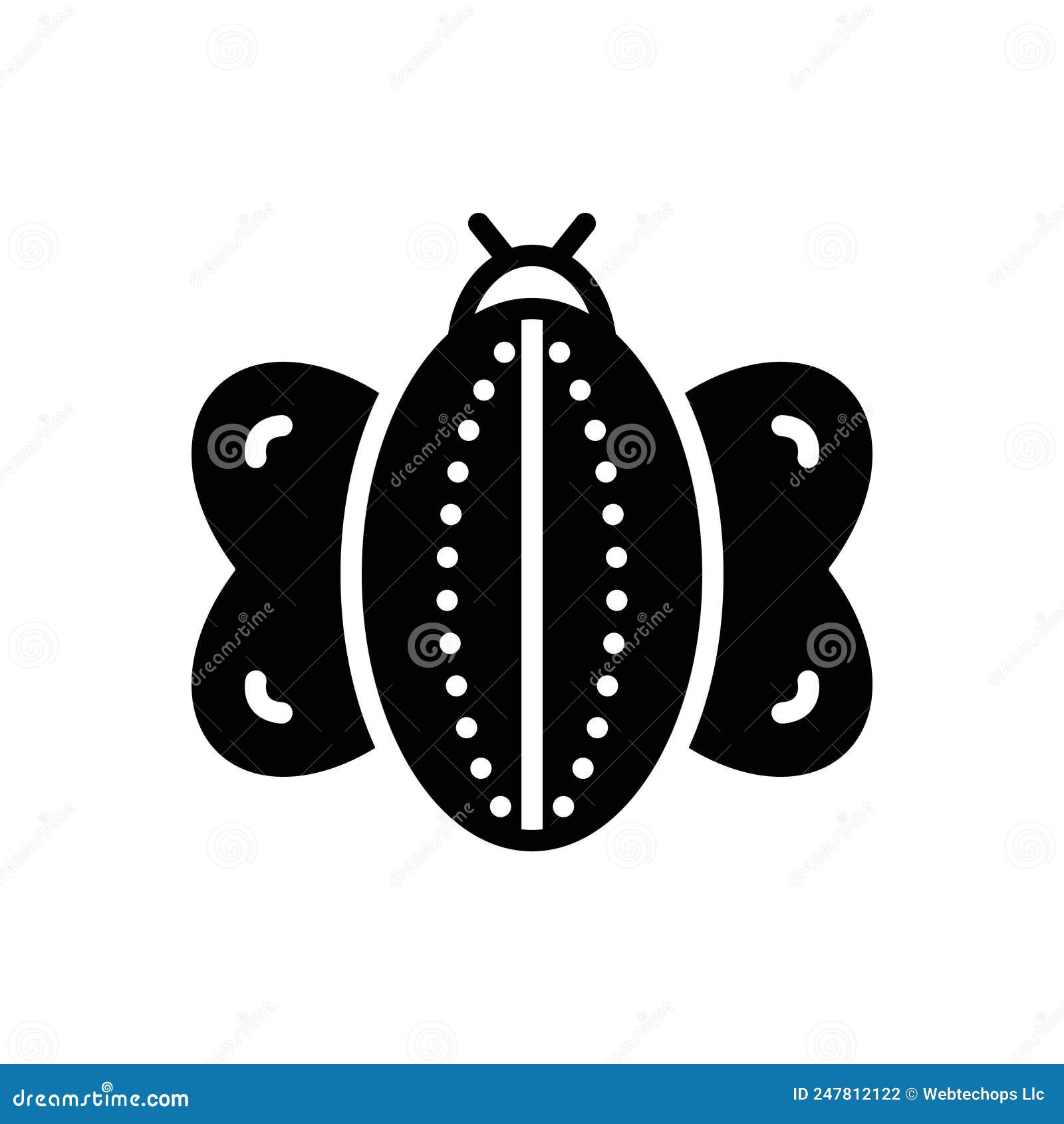 Black Solid Icon for Insect, Moth and Dross Stock Vector - Illustration ...