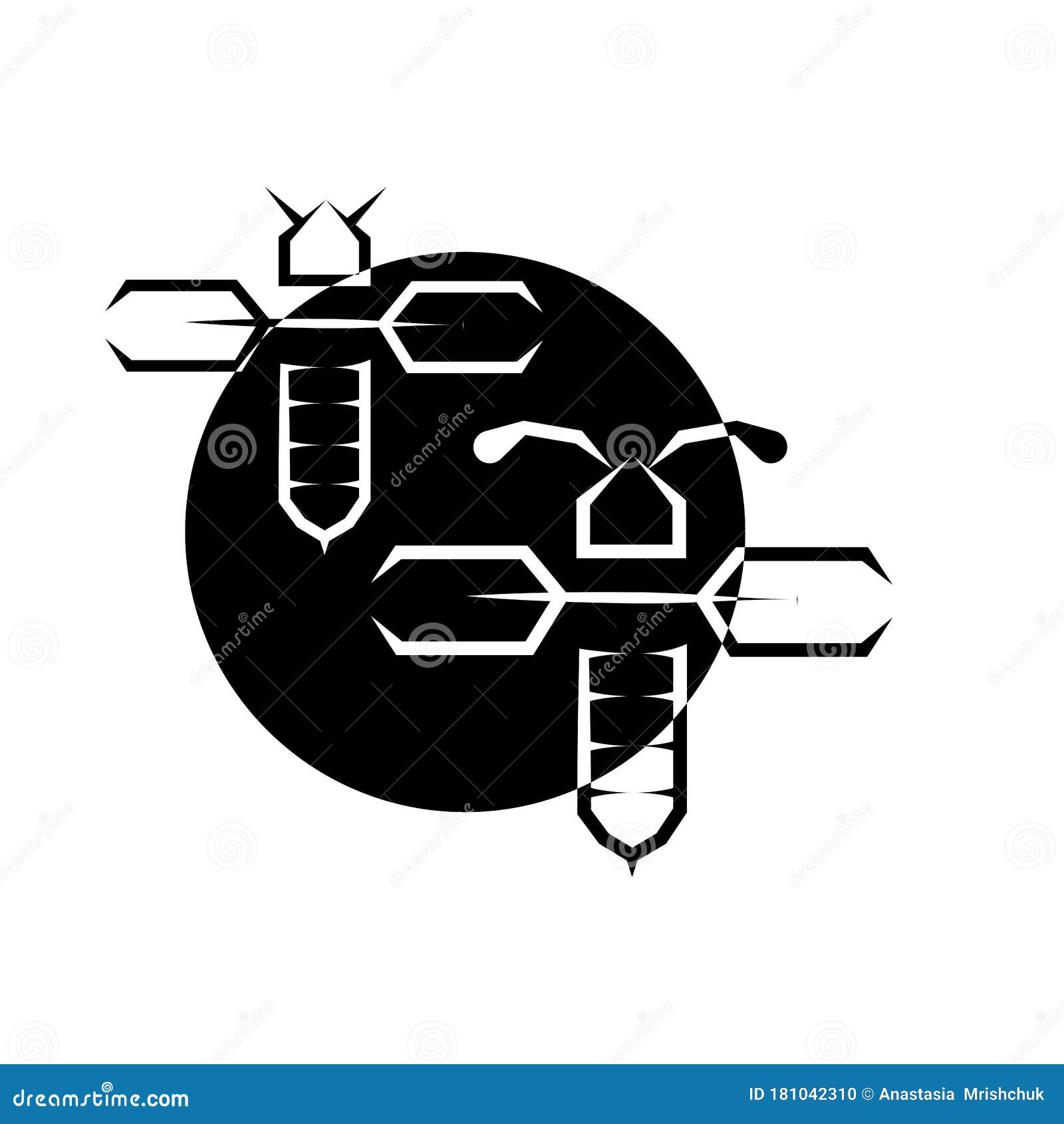 Insect Icon on a White Background. Vector Illustration Stock ...