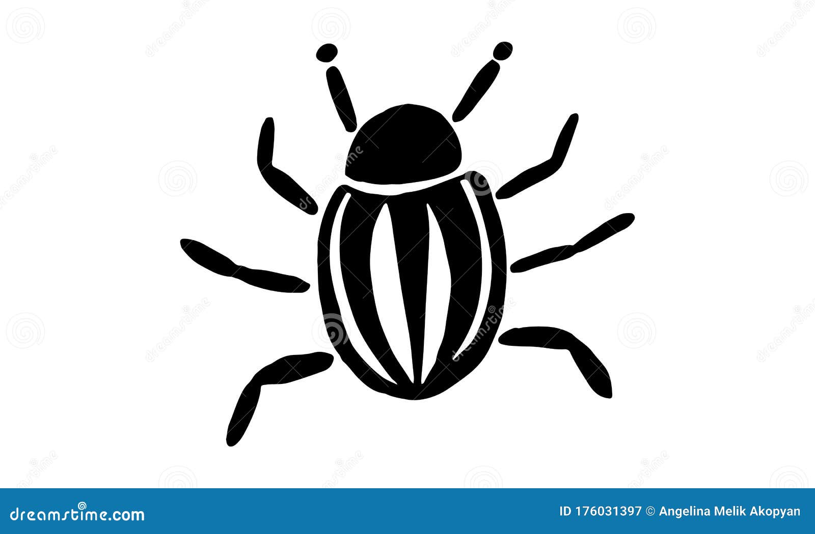 Insect Simple Icons Set - Vector Collection of Bugs Symbols in Thin ...