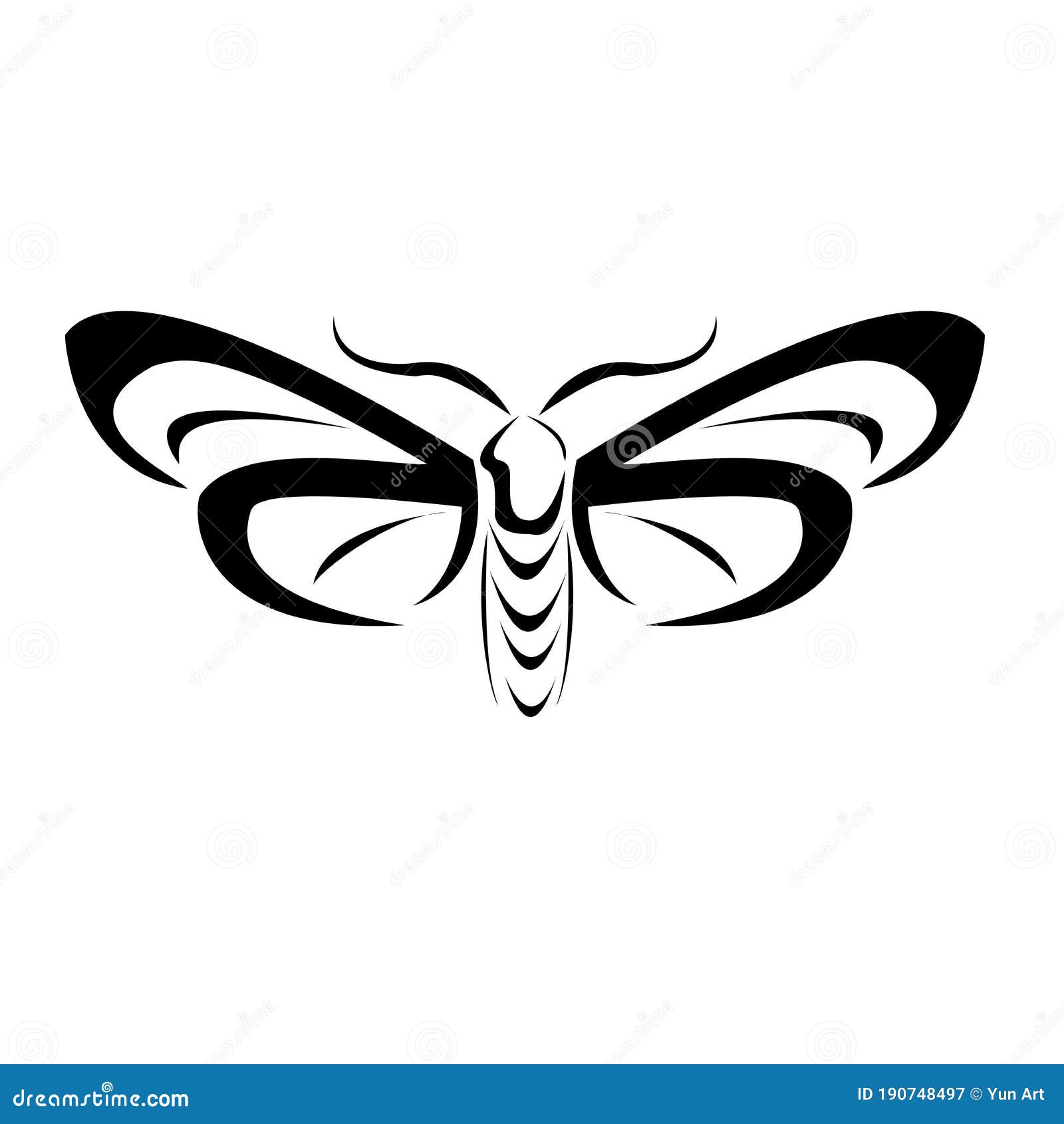 Insect Logo Black Illustration Vector Stock Vector - Illustration of ...