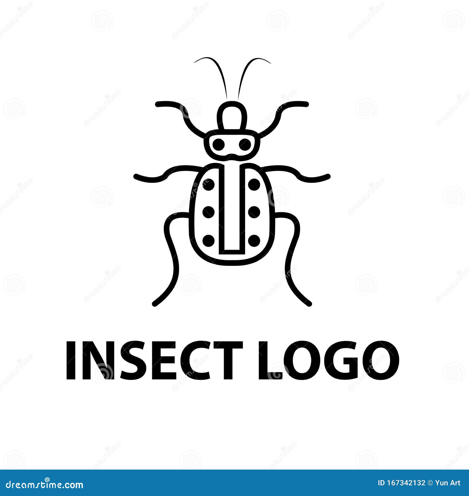 Insect Logo Design Template Icon Stock Vector - Illustration of ...