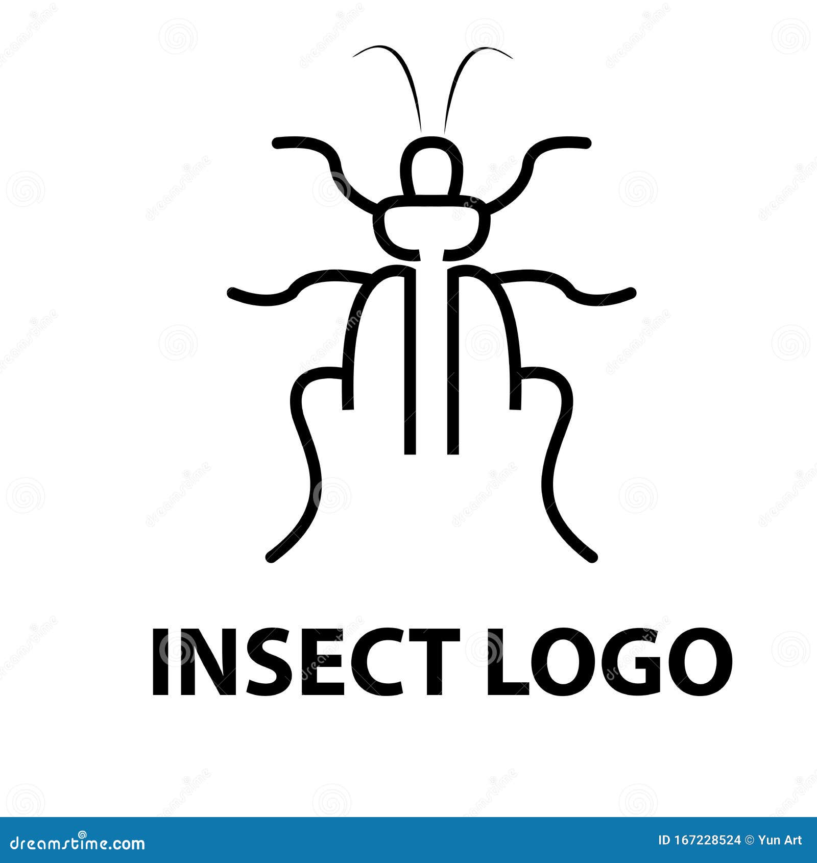 Insect Logo Design Template Icon Stock Vector - Illustration of simple ...