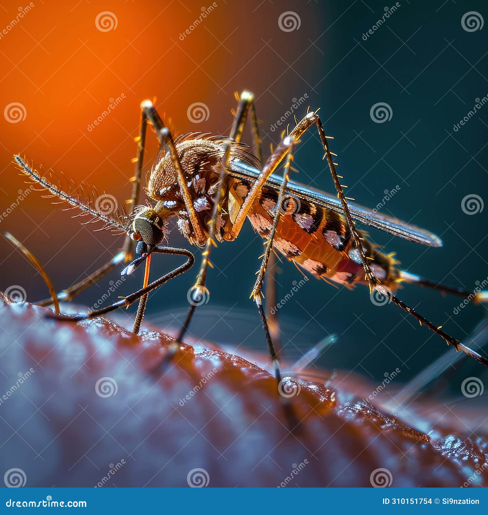 Insect Mosquito biting stock illustration. Illustration of white ...