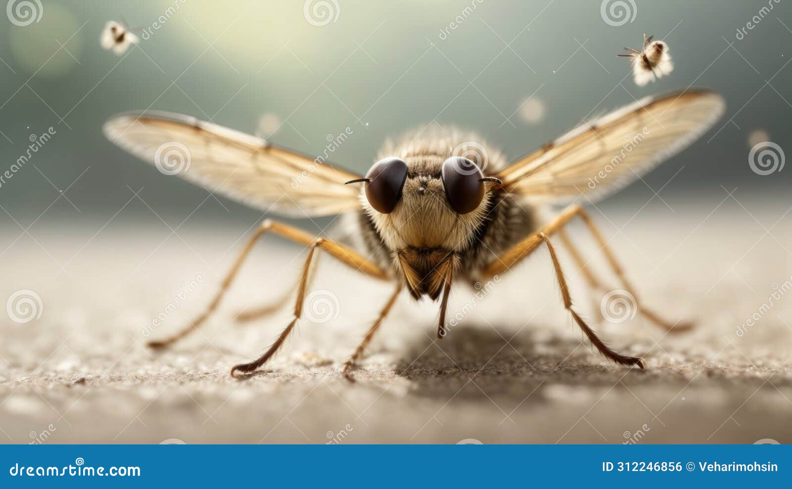 Insect Mosquito Flies and Smiles on a White. Character Stock ...