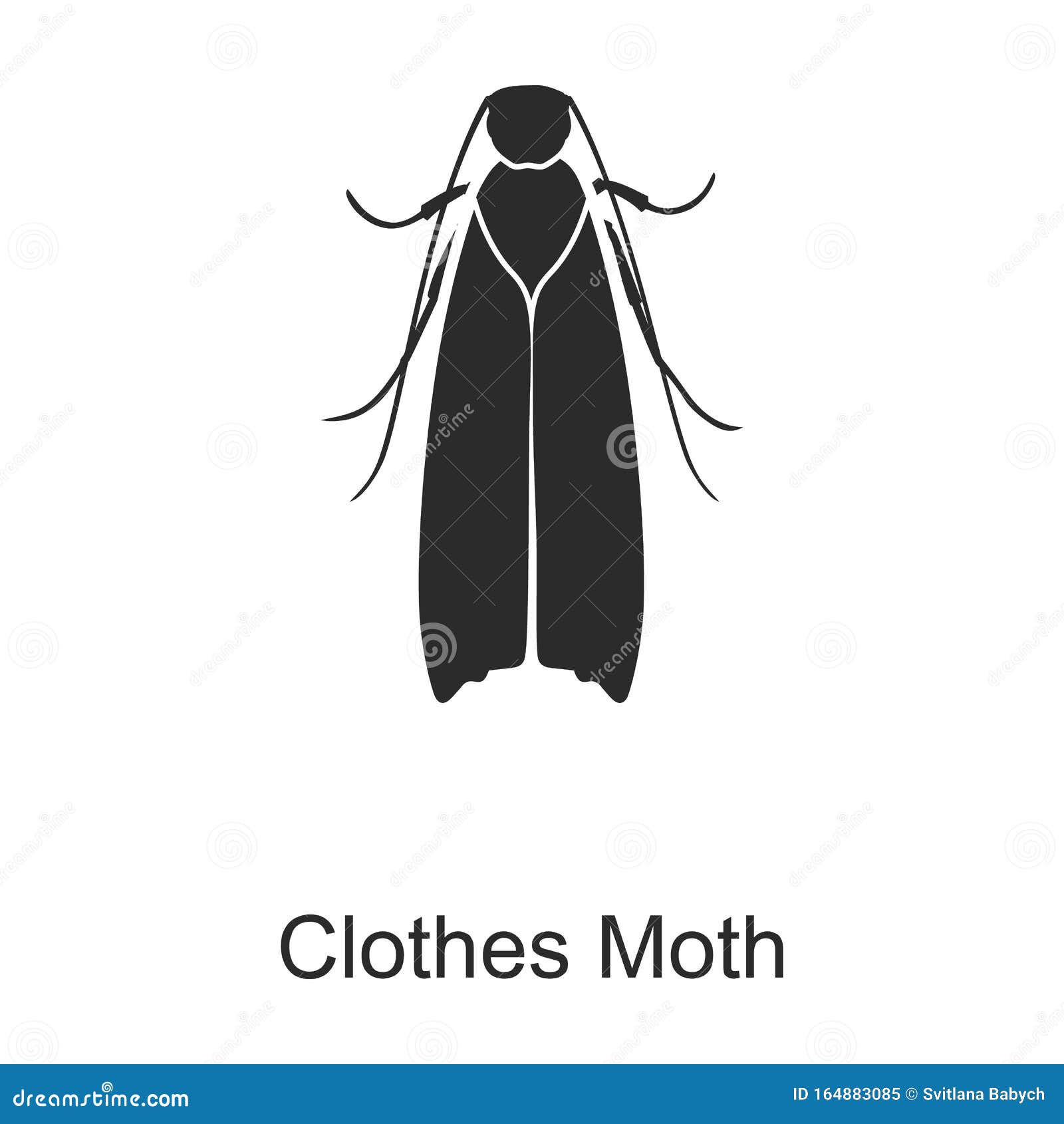Insect Moth Vector Icon.Black Vector Icon Isolated on White Background ...