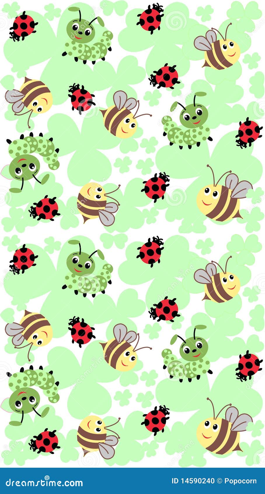Insect pattern seamless stock vector. Illustration of backdrop - 14590240