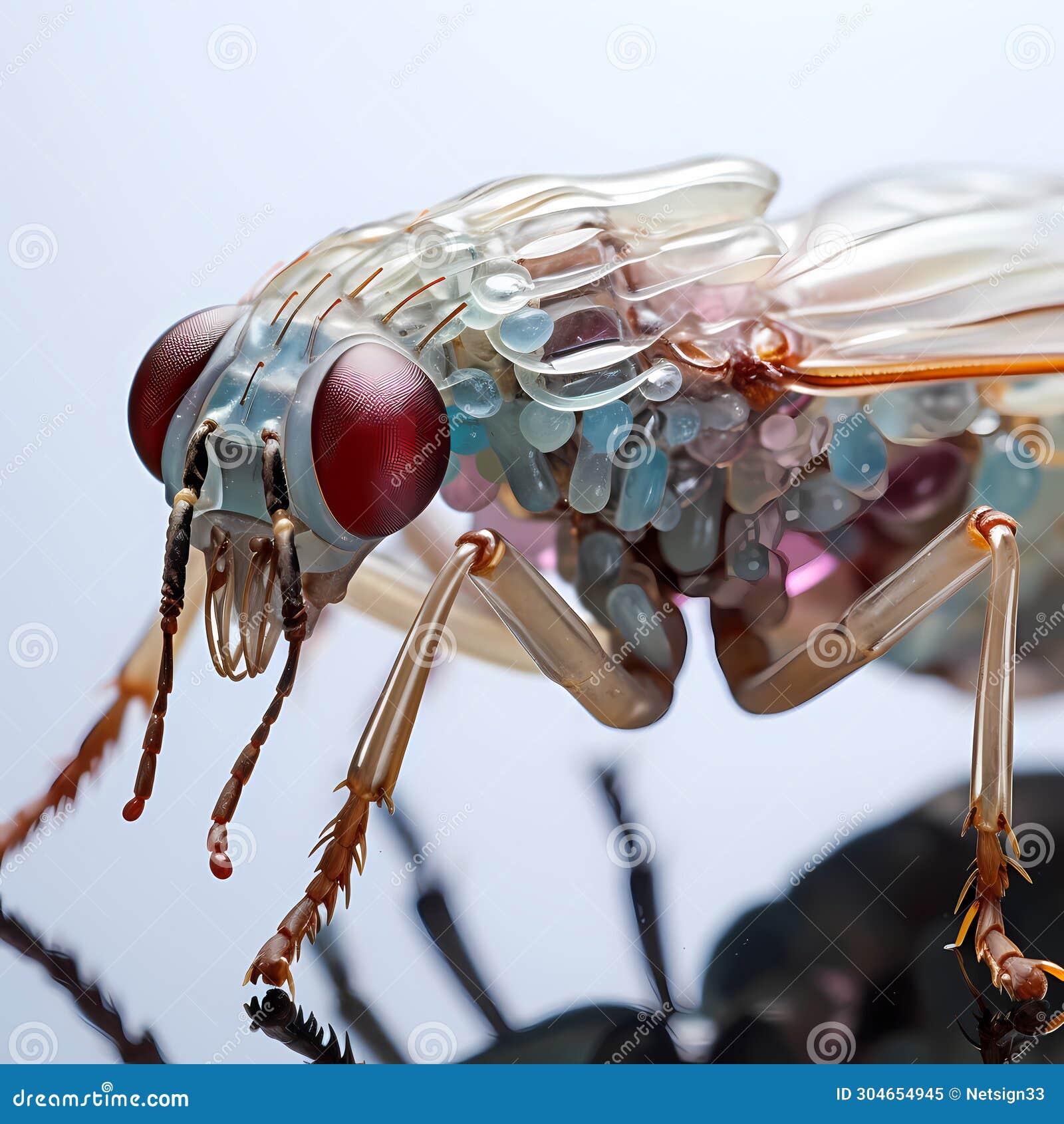 An Insect Perspective, a Close Up of a Bug Stock Illustration ...