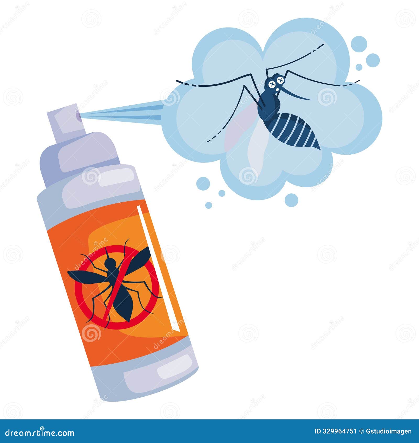 Insect Repellent Spray Dengue Prevention Stock Illustration ...