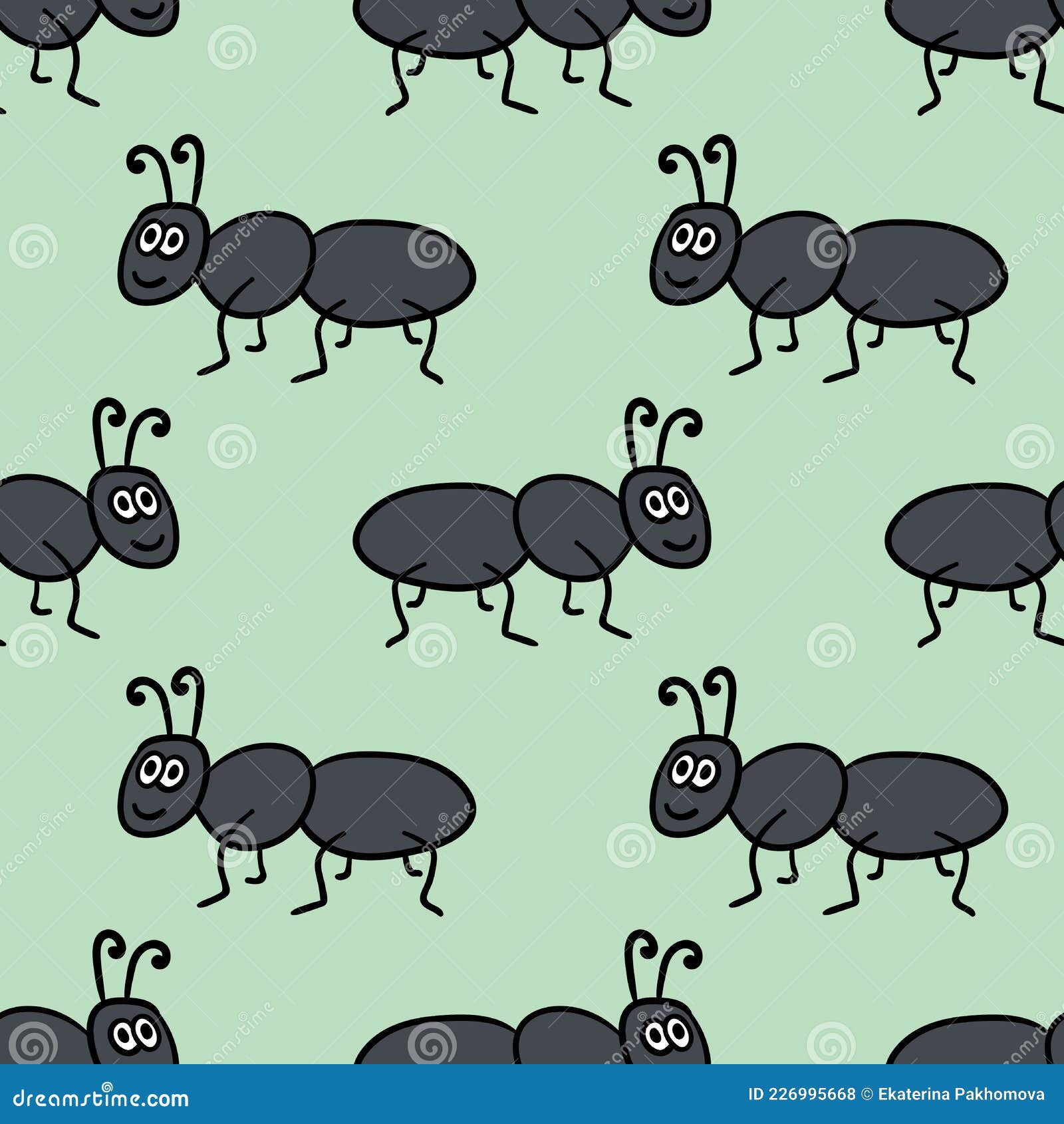 Infinity Ants Tattoo Design Vector Illustration Set. Black And White ...