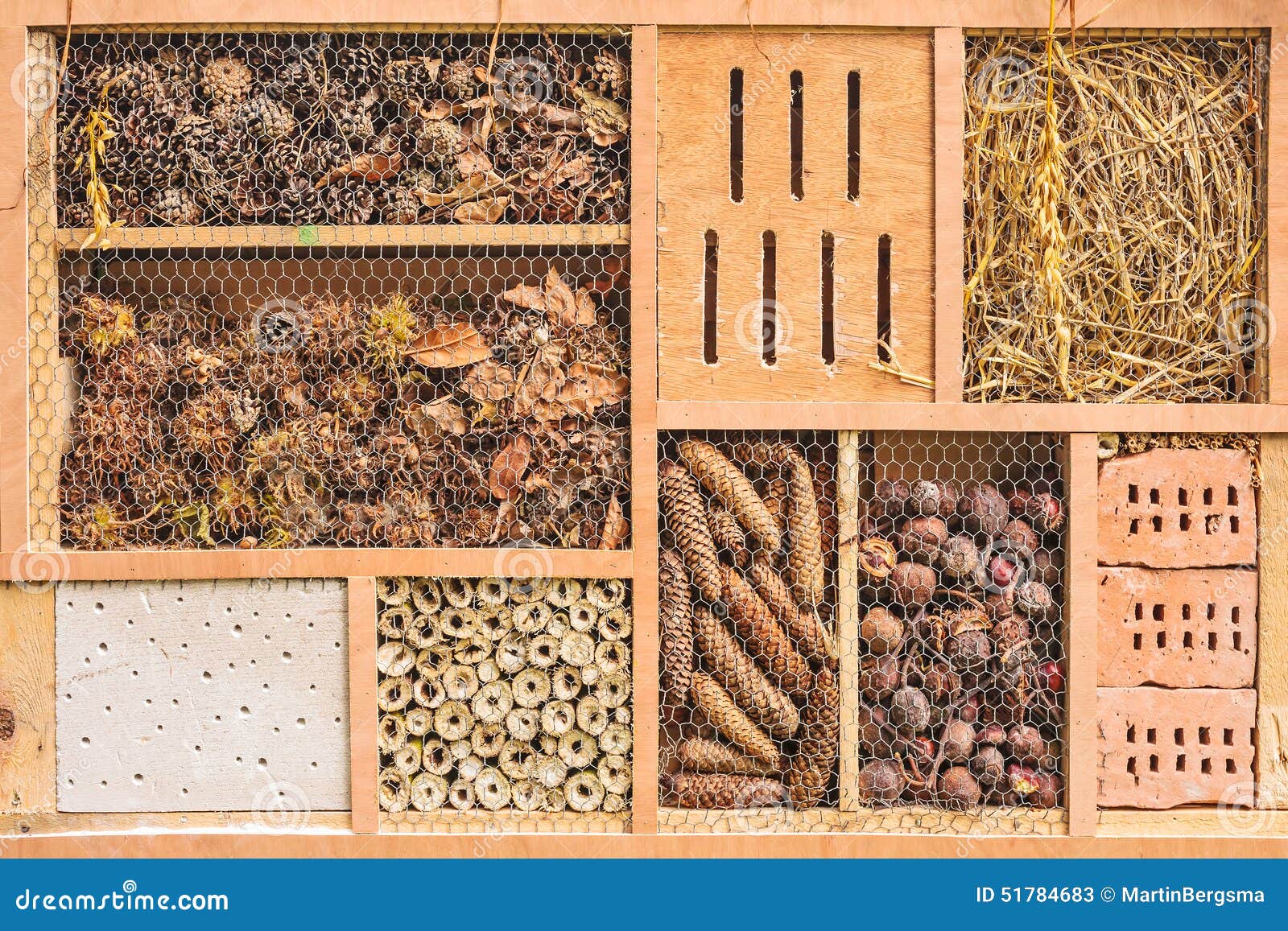 Insect Shelter with Constructions for Different Insects Stock Image ...