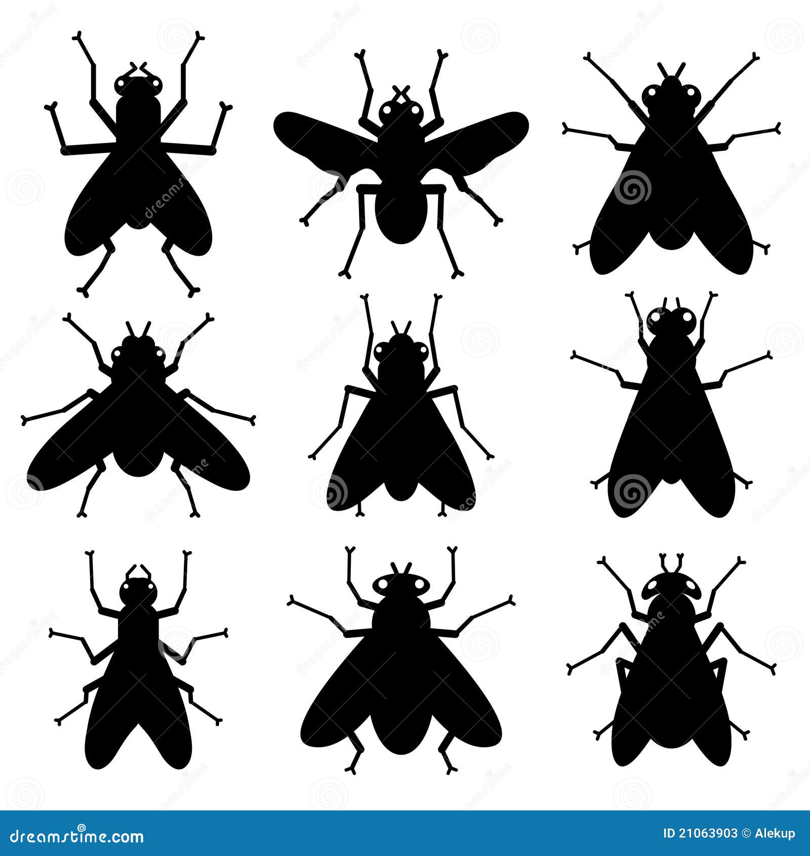 Insect silhouettes stock vector. Illustration of antenna - 21063903
