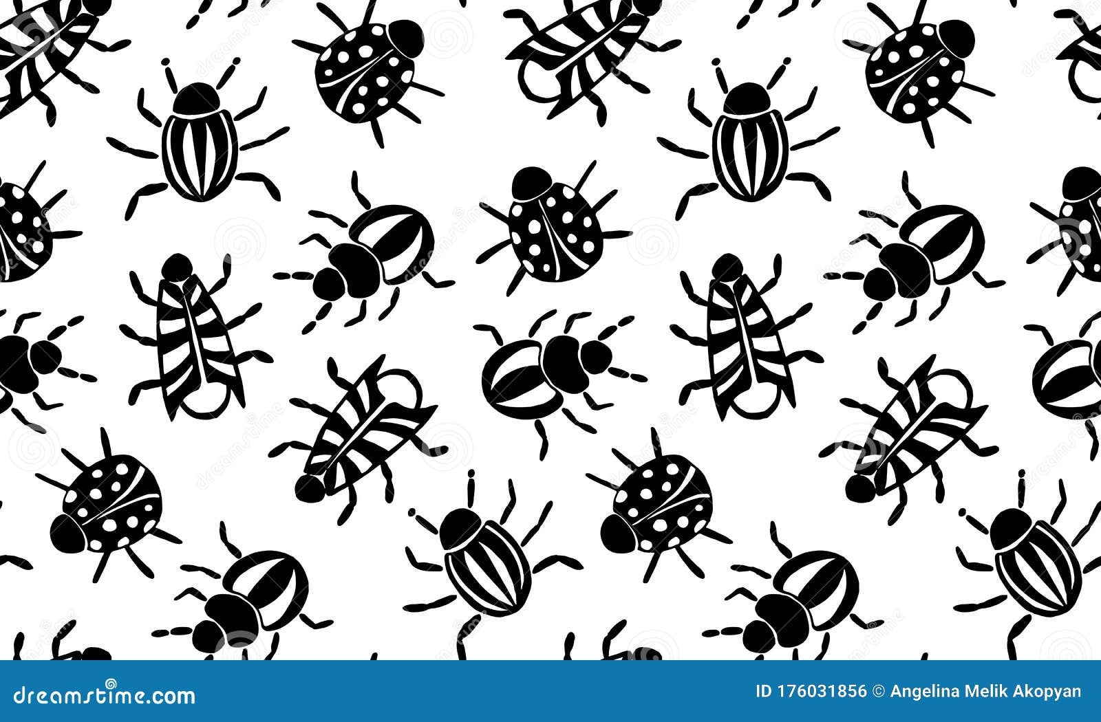 Insect Simple Icons Set - Vector Collection of Bugs Symbols in Thin ...