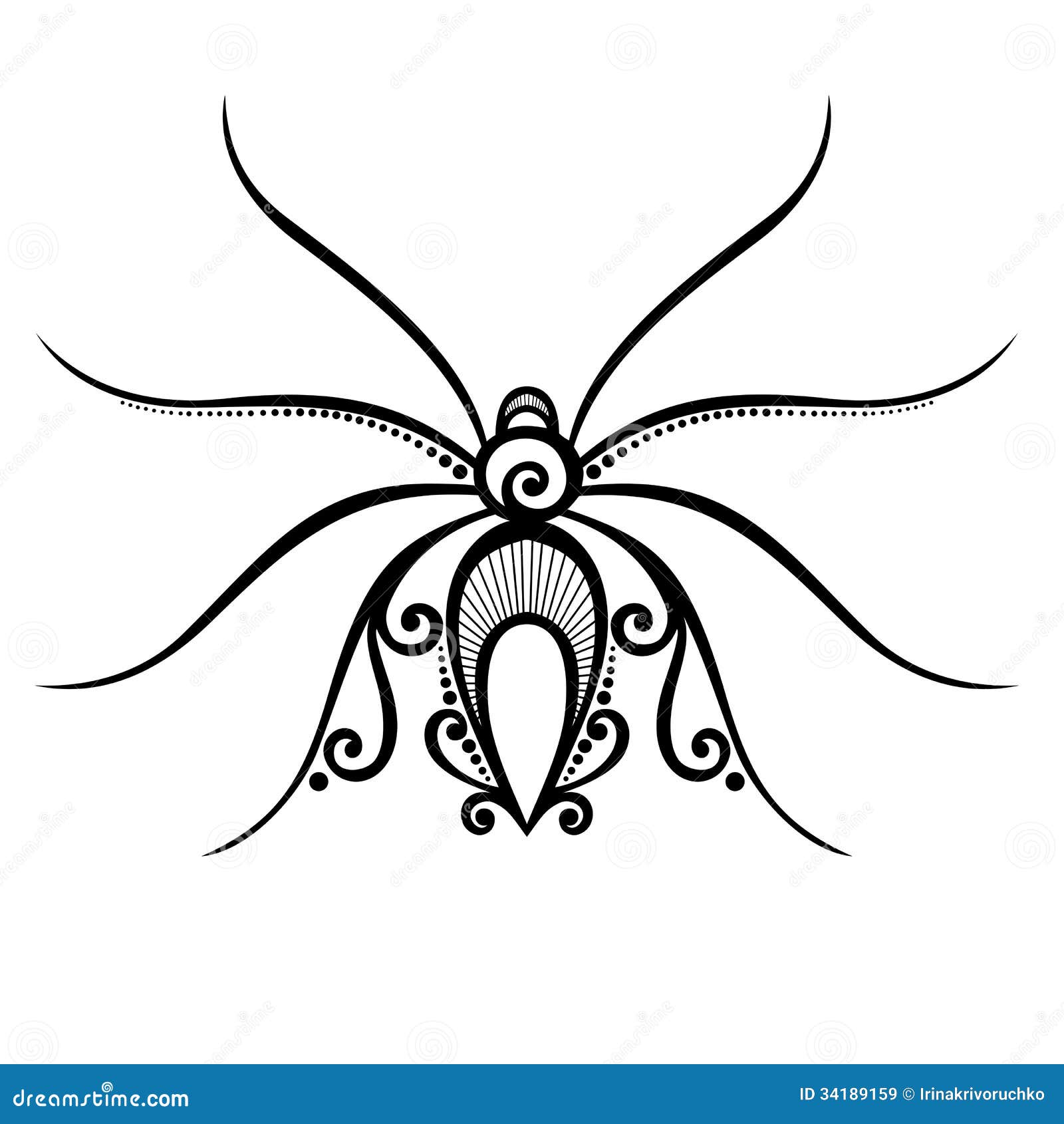 Insect spyder stock vector. Illustration of pattern, nature - 34189159