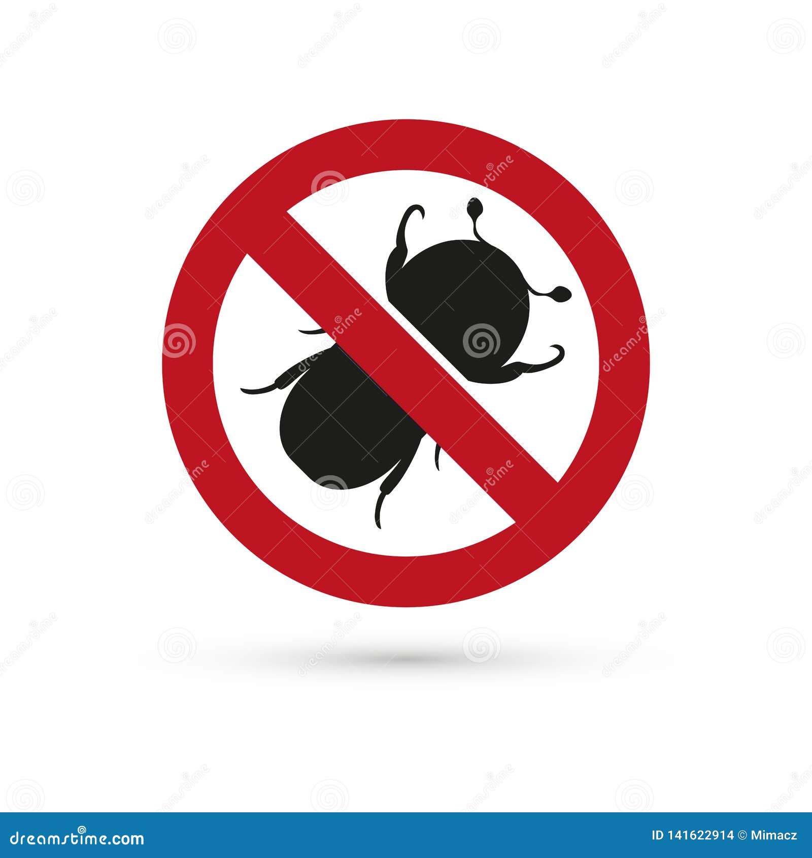 Insect stop sign stock vector. Illustration of element - 141622914