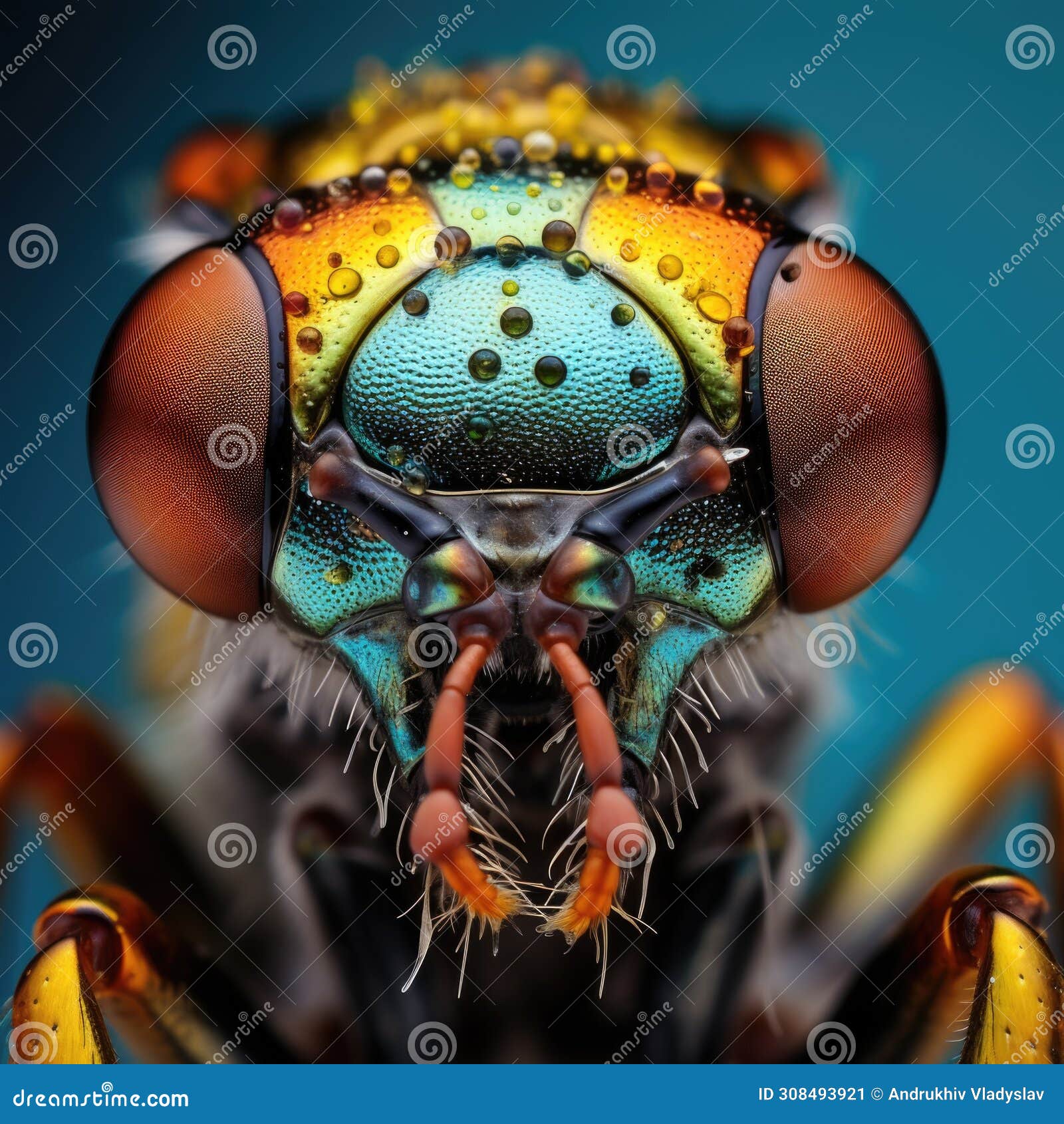 Insect Under the Microscope Stock Illustration - Illustration of spider ...