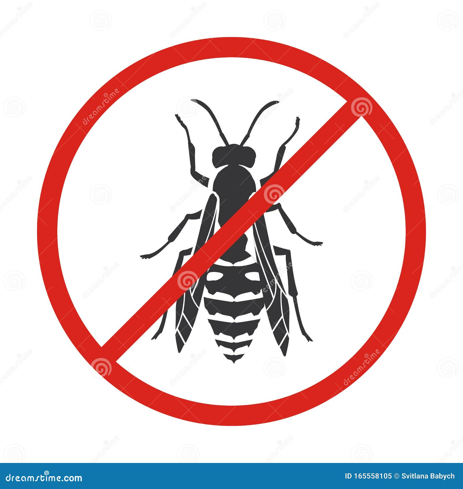 Insect Wasp, Black Wasp Silhouette. A Stinging Insect, An Insect Pest ...