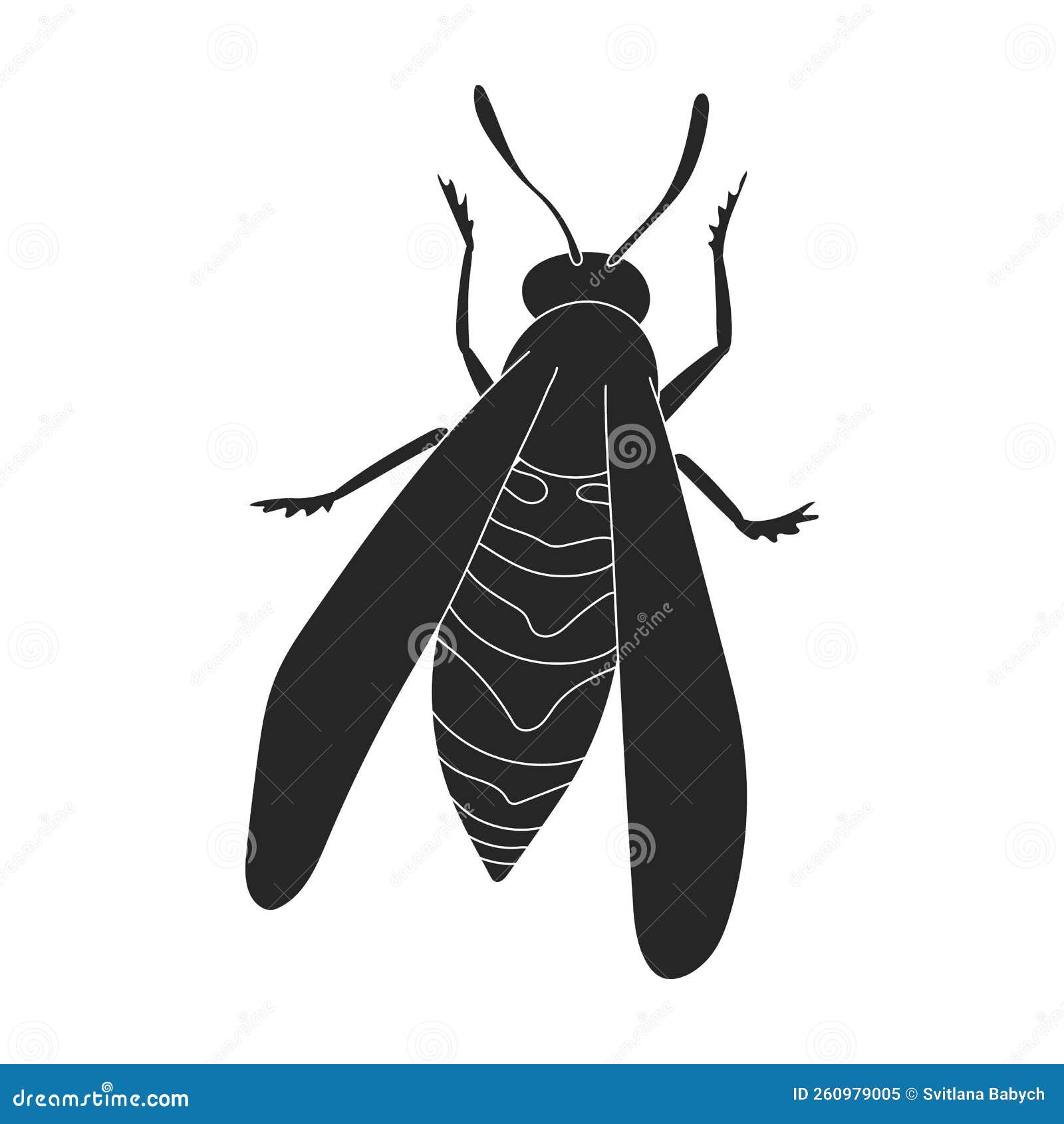 Wasp Vector Cartoon Icon. Vector Illustration Insect Wasp On White ...