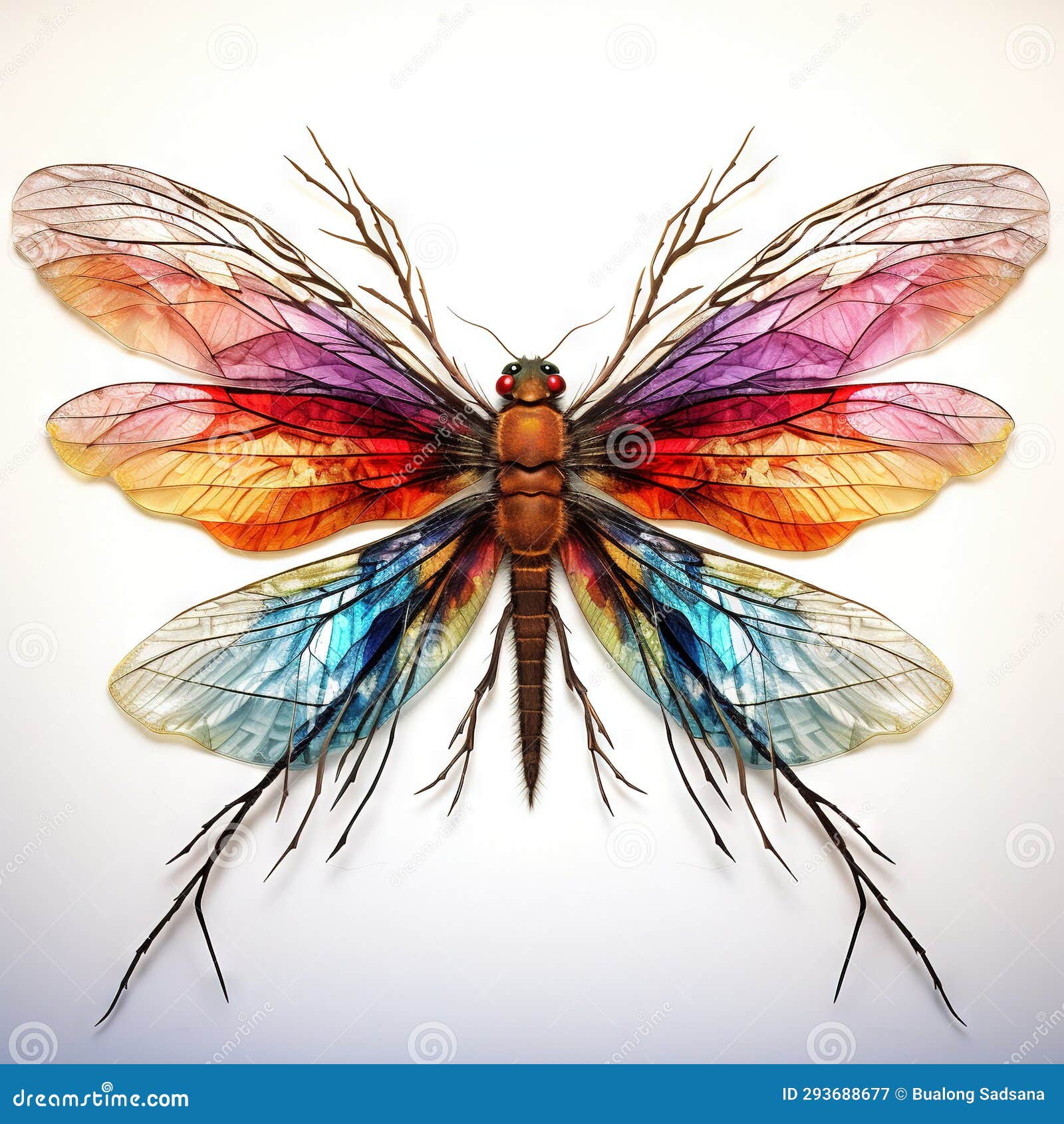 Insect wings of fly stock illustration. Illustration of alone - 293688677