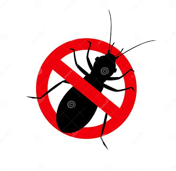 Insecte interdit de pou illustration de vecteur. Illustration du alerte ...