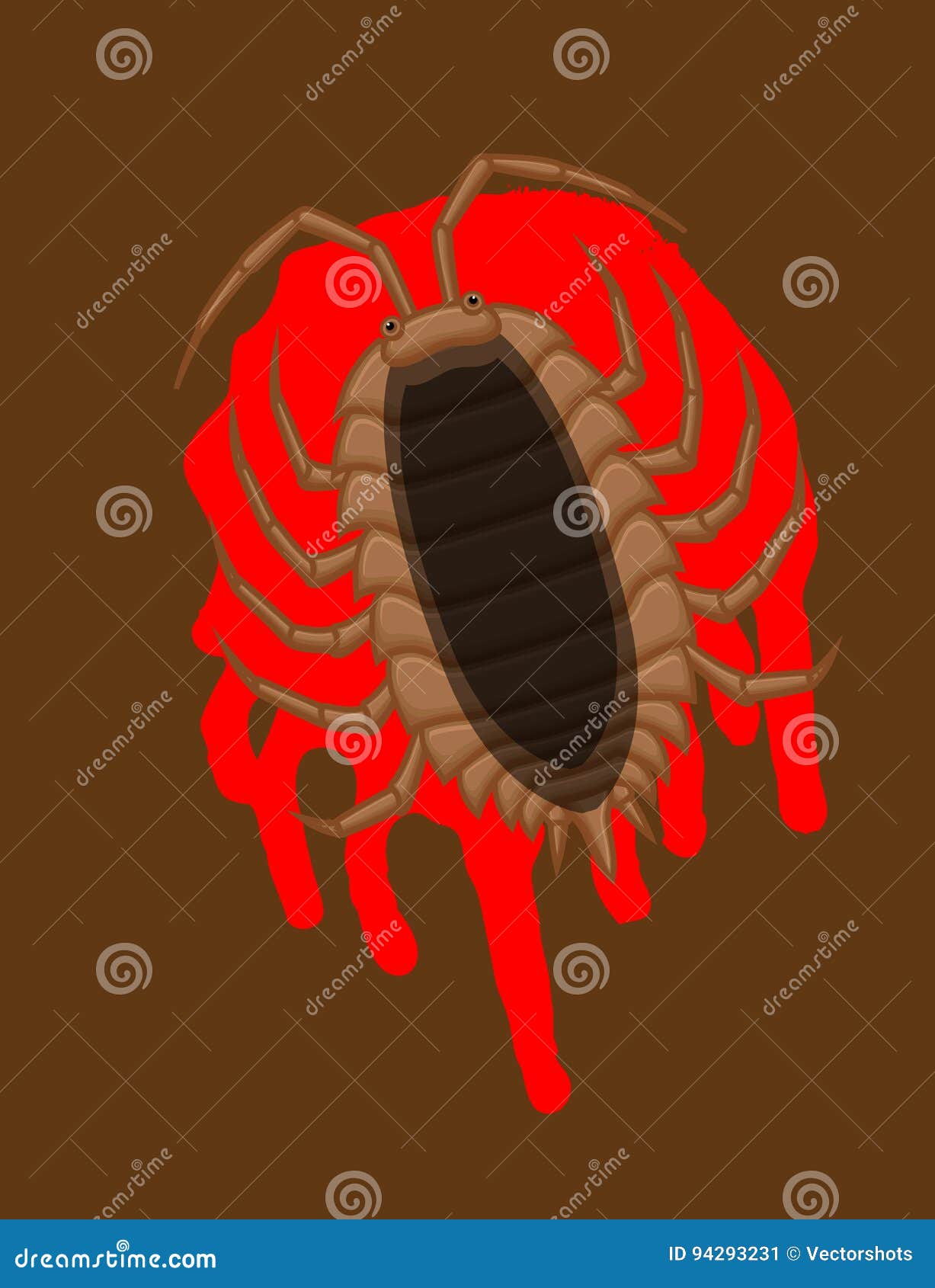 Insecte sauvage de pou illustration de vecteur. Illustration du piqûre ...