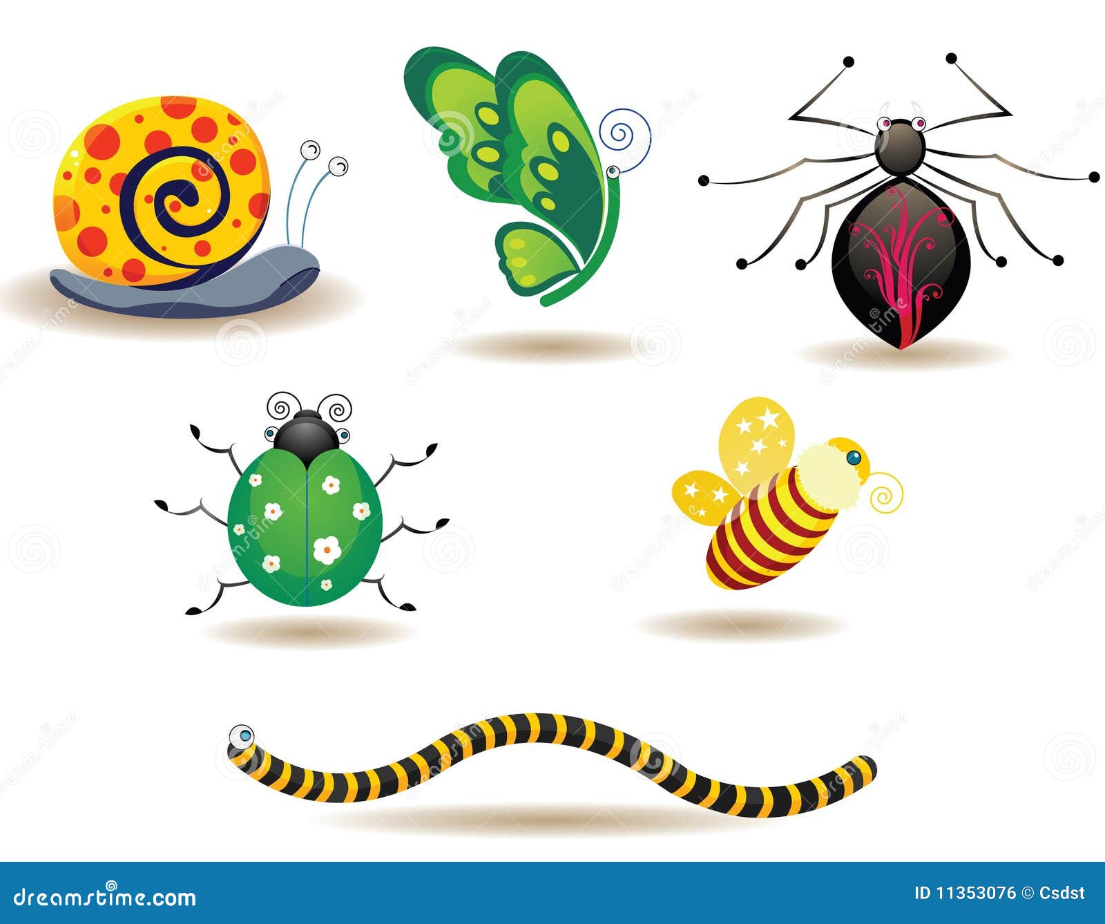 Insecten vector illustratie. Illustration of spin, illustratie - 11353076