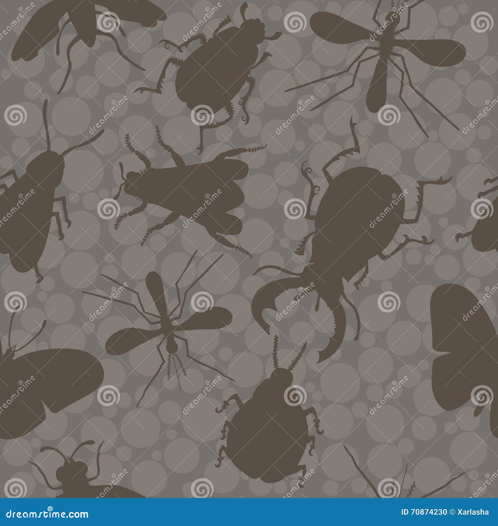 Insecten Bij kevers mug vector illustratie. Illustration of naadloos ...
