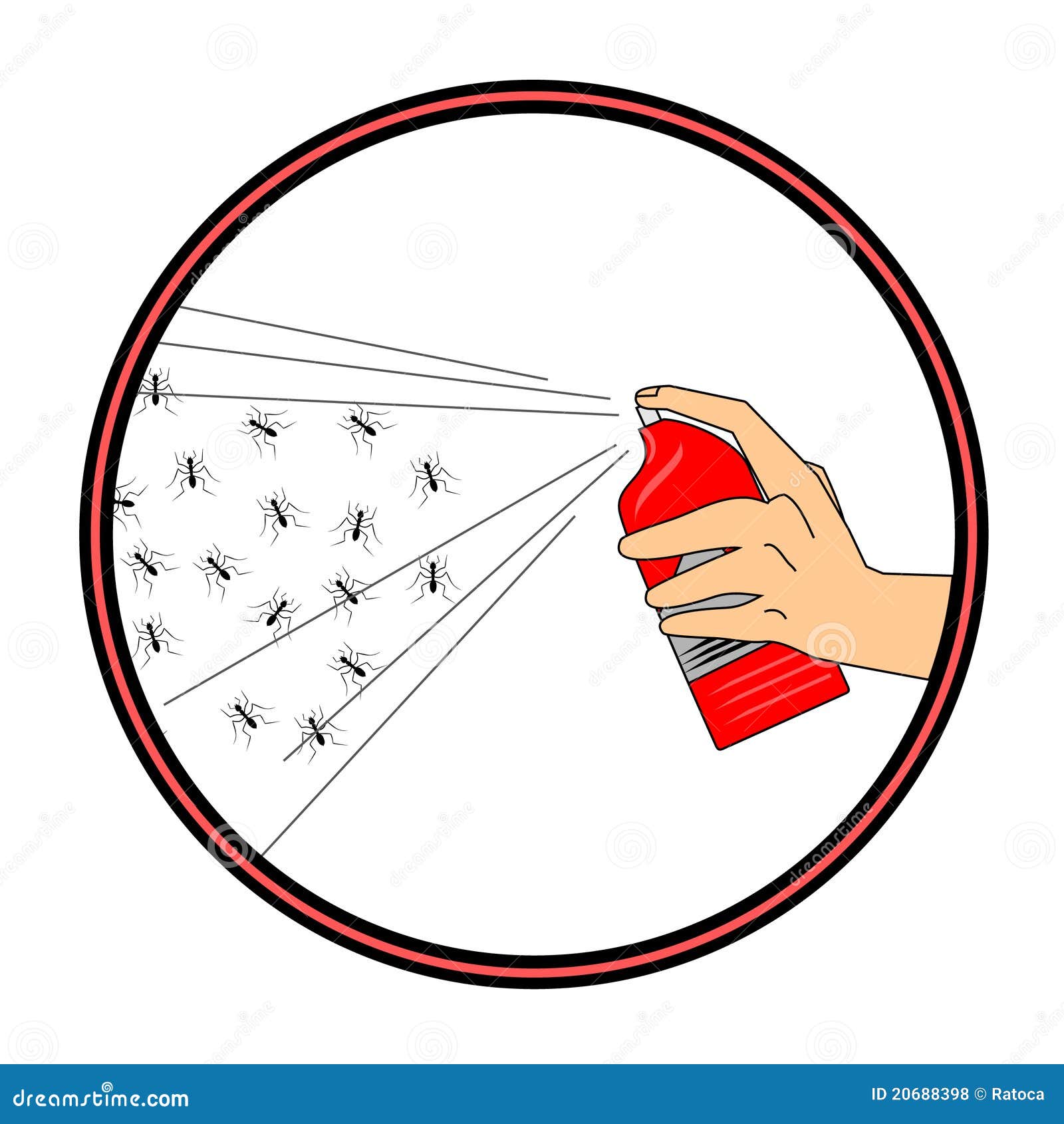 Insecticida stock de ilustración. Ilustración de mano - 20688398