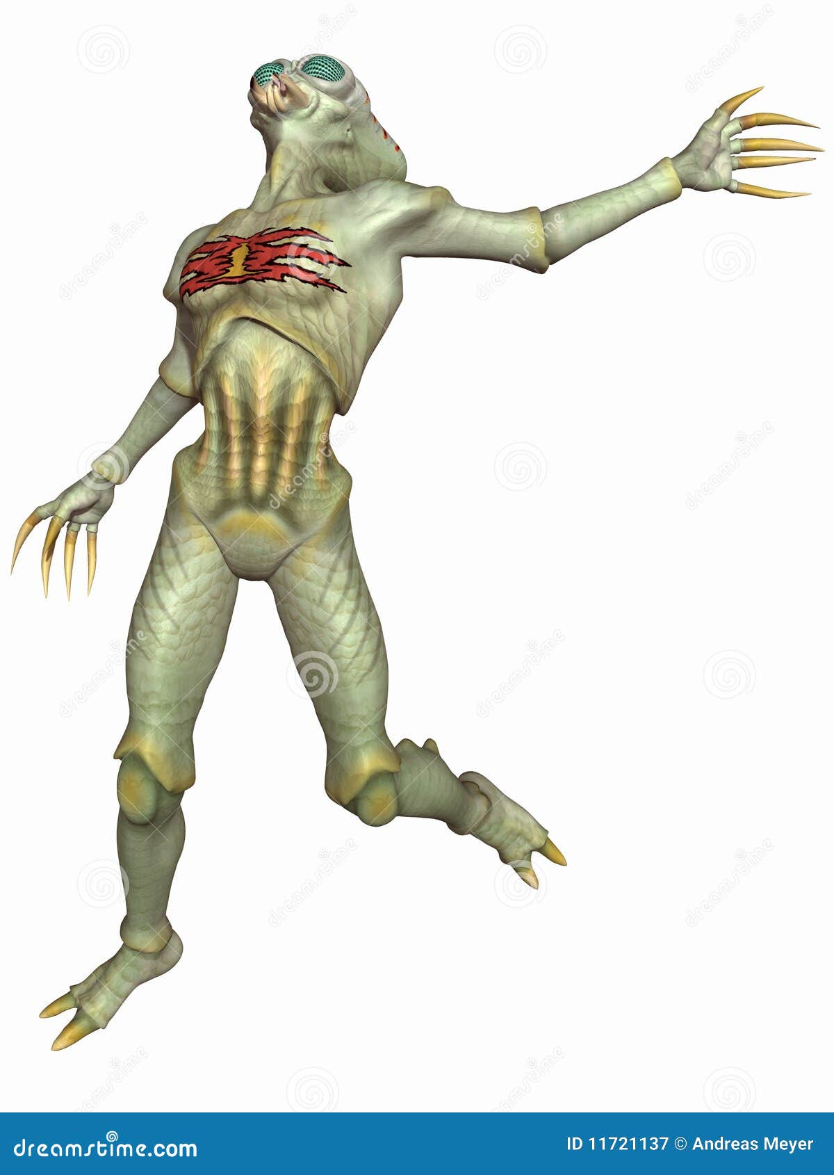 Insectoid - Fantasy Alien Figure Stock Illustration - Illustration of ...