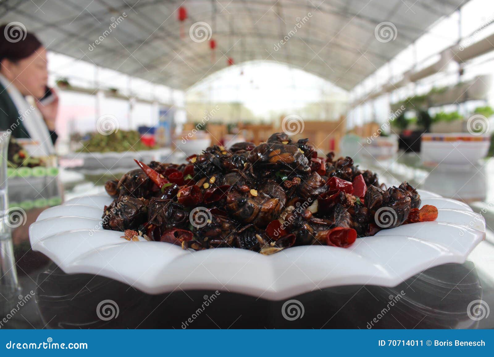 Insectos Servidos Como Comida En China Imagen de archivo - Imagen de ...