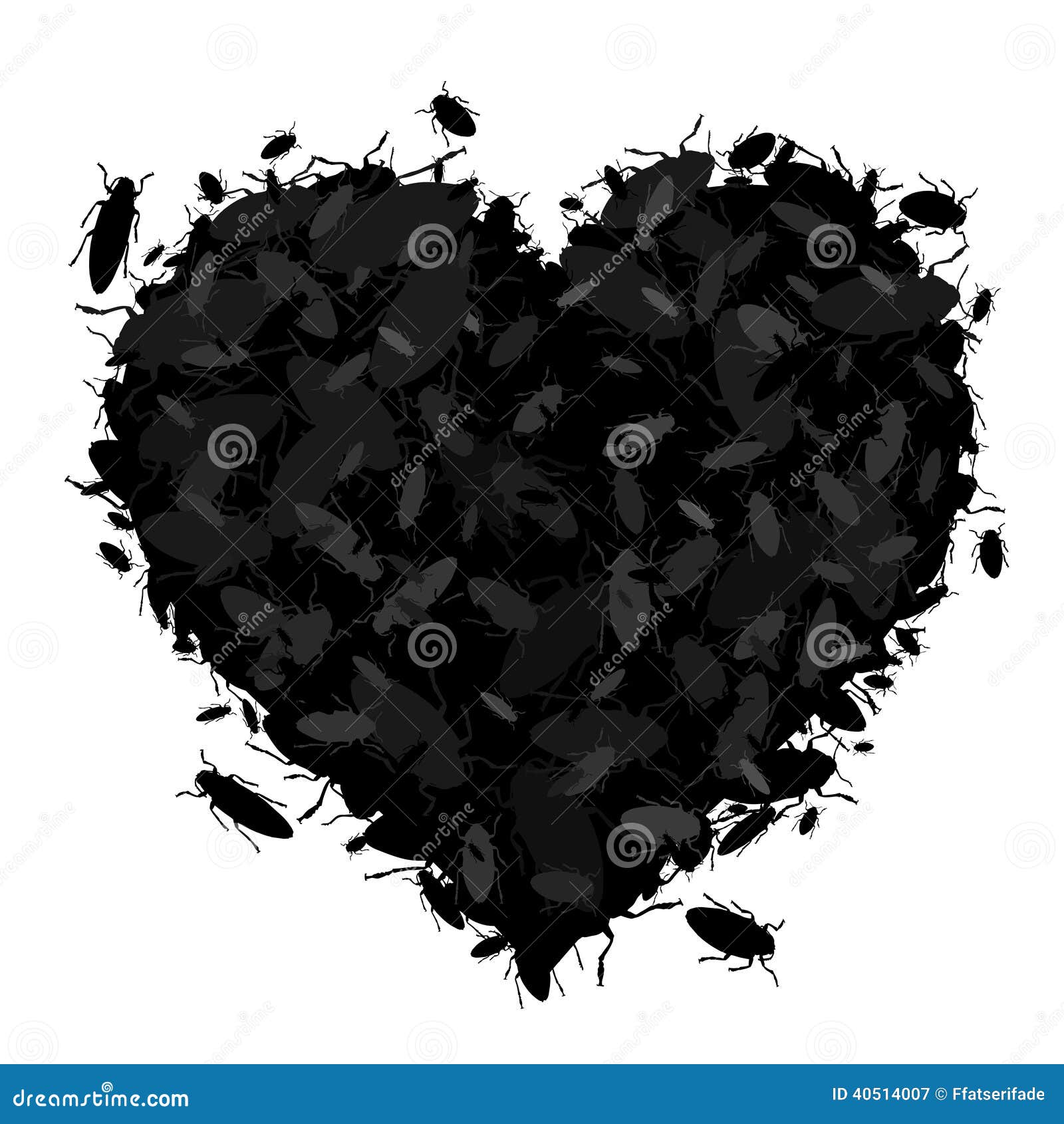 Insects stock illustration. Illustration of heart, biology - 40514007