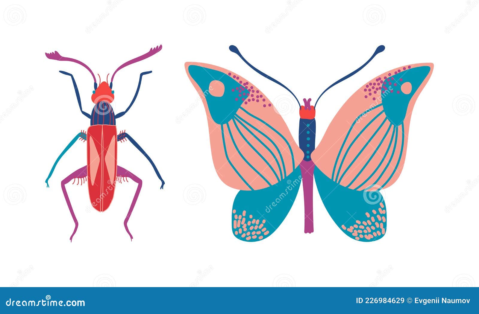 Insects As Hexapod Flying Creature with Jointed Legs and Pair of ...