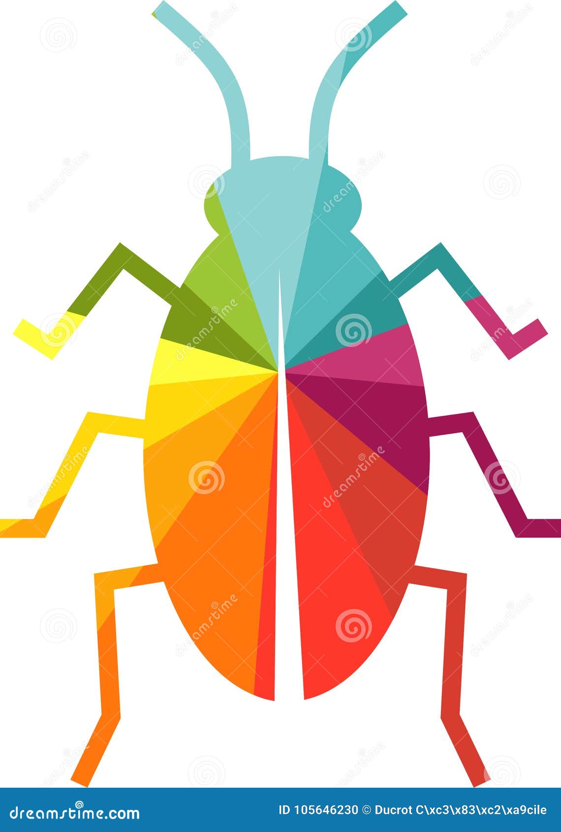 Colorful insect icon stock vector. Illustration of eliminate - 105646230