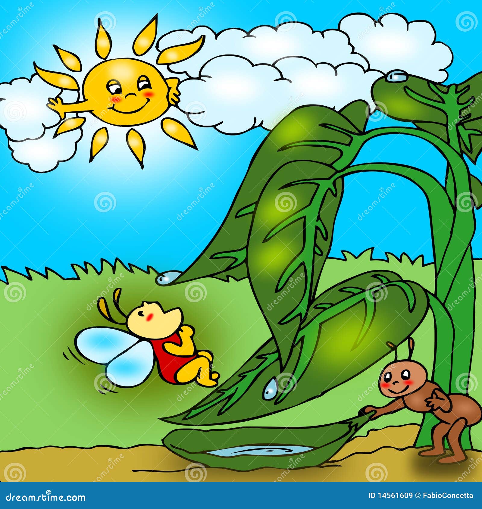 Insects that drink stock illustration. Illustration of insect - 14561609