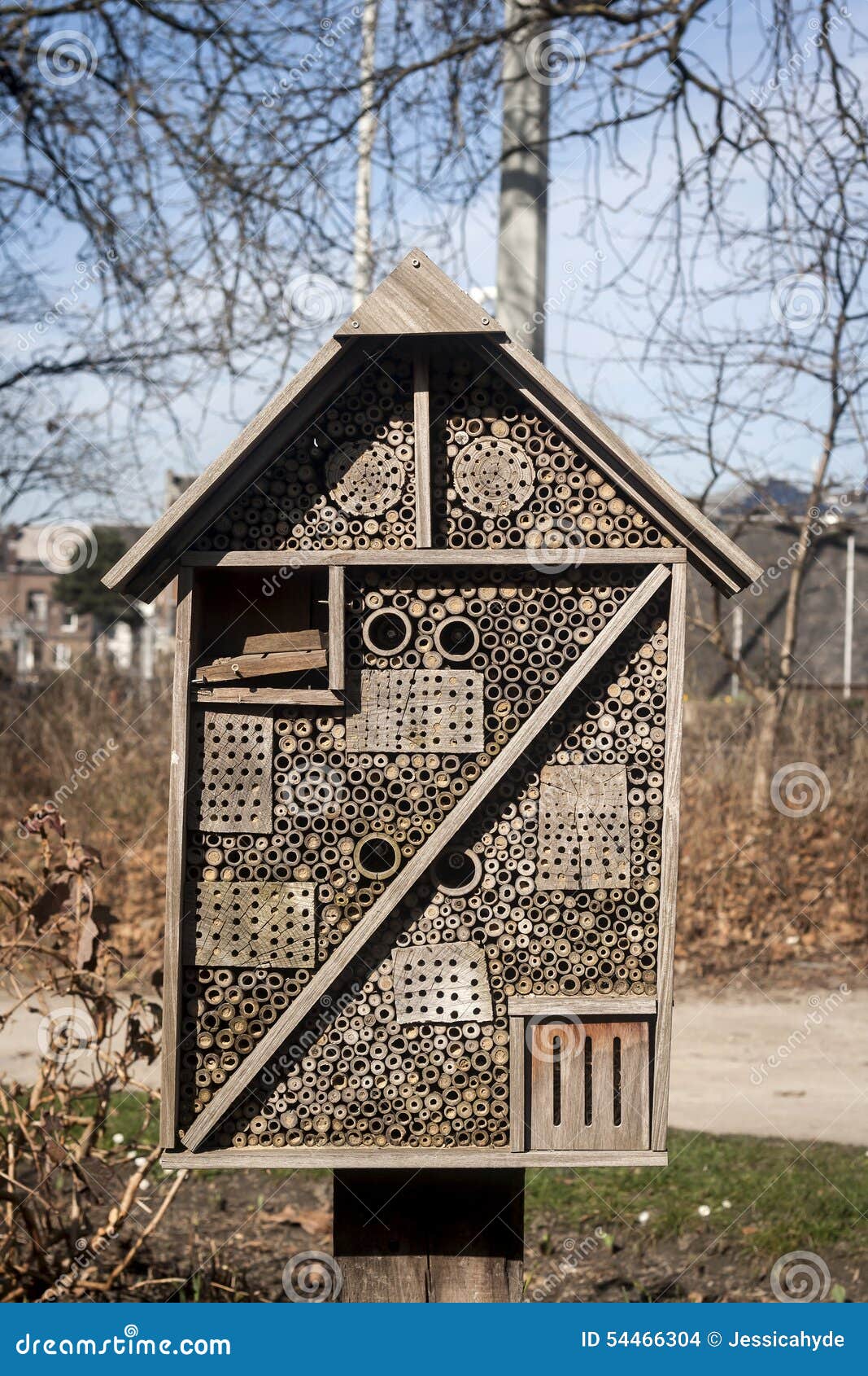 Insects hotel in a parc stock photo. Image of house, pest - 54466304