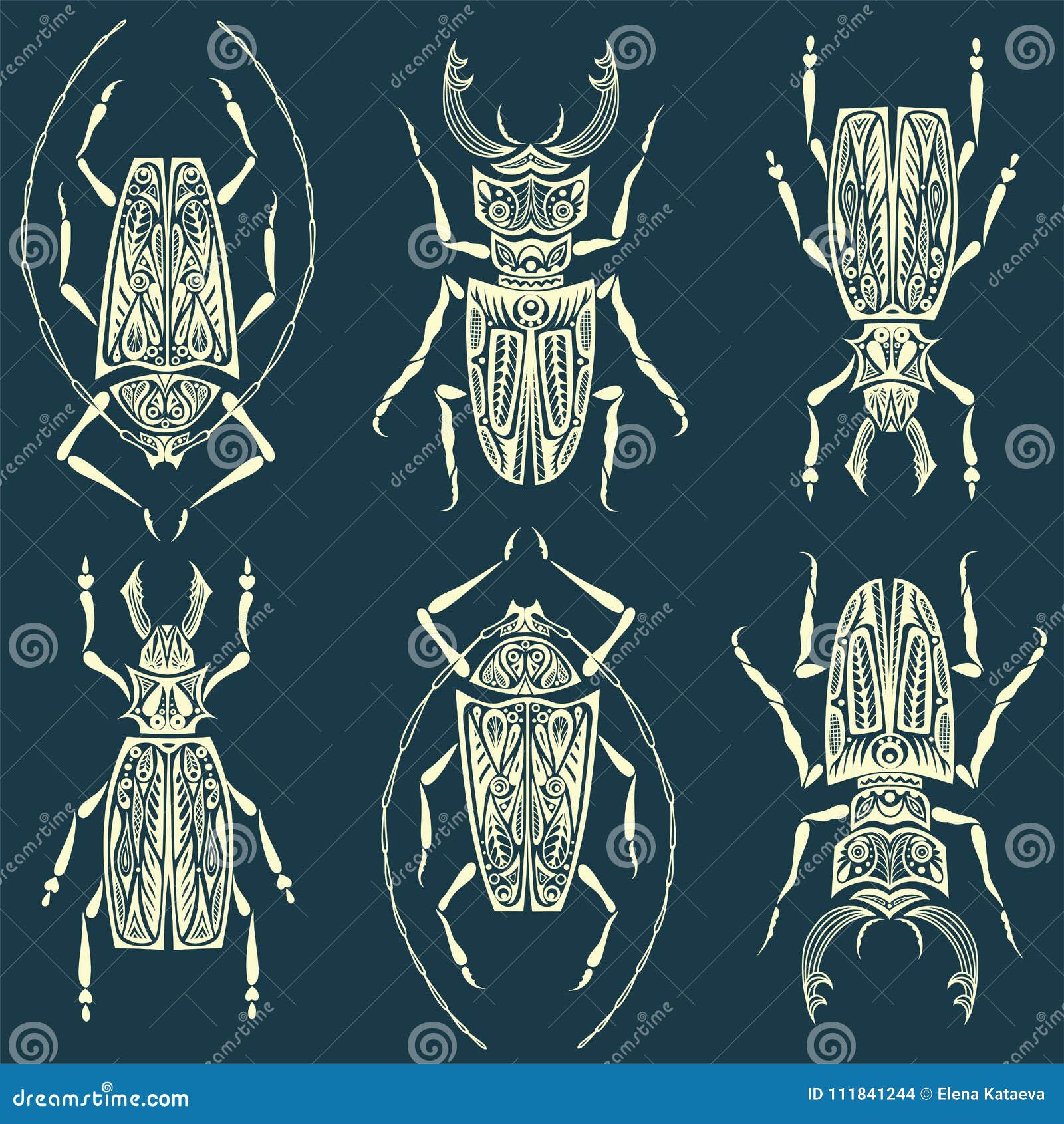 Insects Linear Pattern Seamless Texture or Background W Stock ...