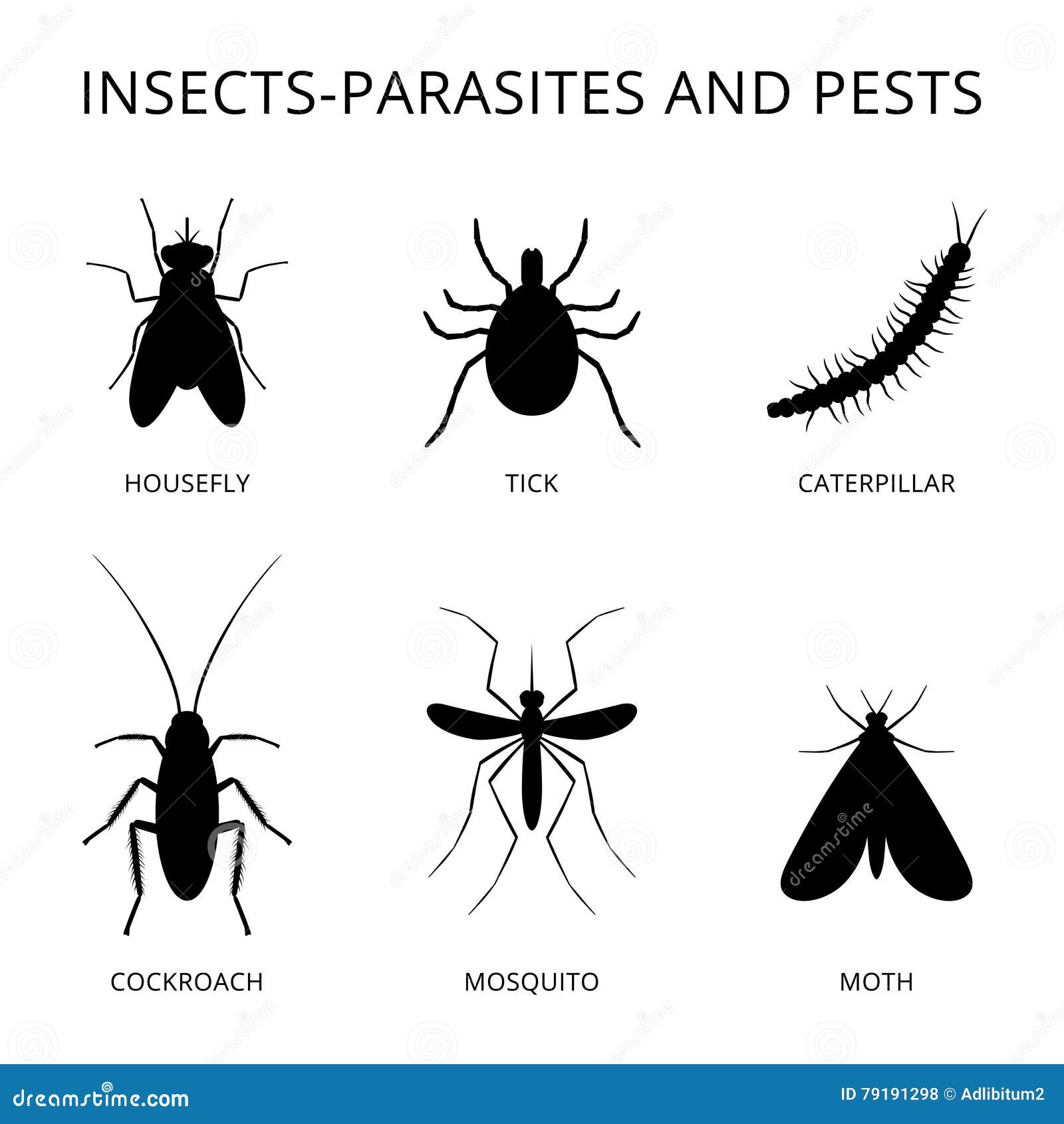 Insects Parasites and Pests 2 Stock Vector - Illustration of ...