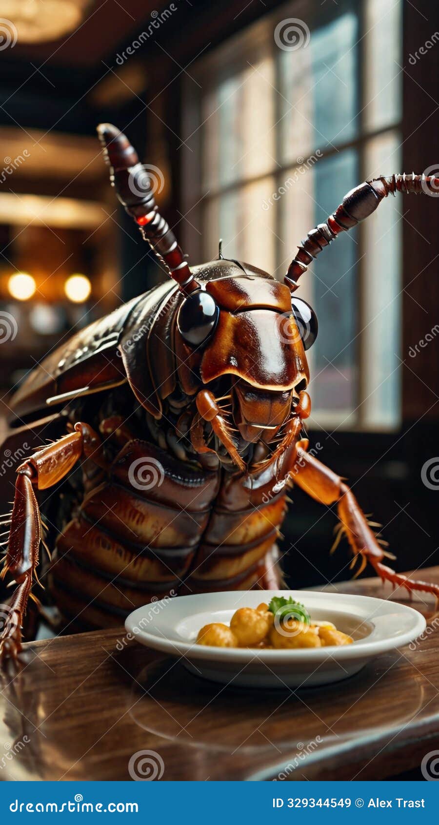 Insects In Restaurant: Cockroaches. Stock Photography | CartoonDealer ...