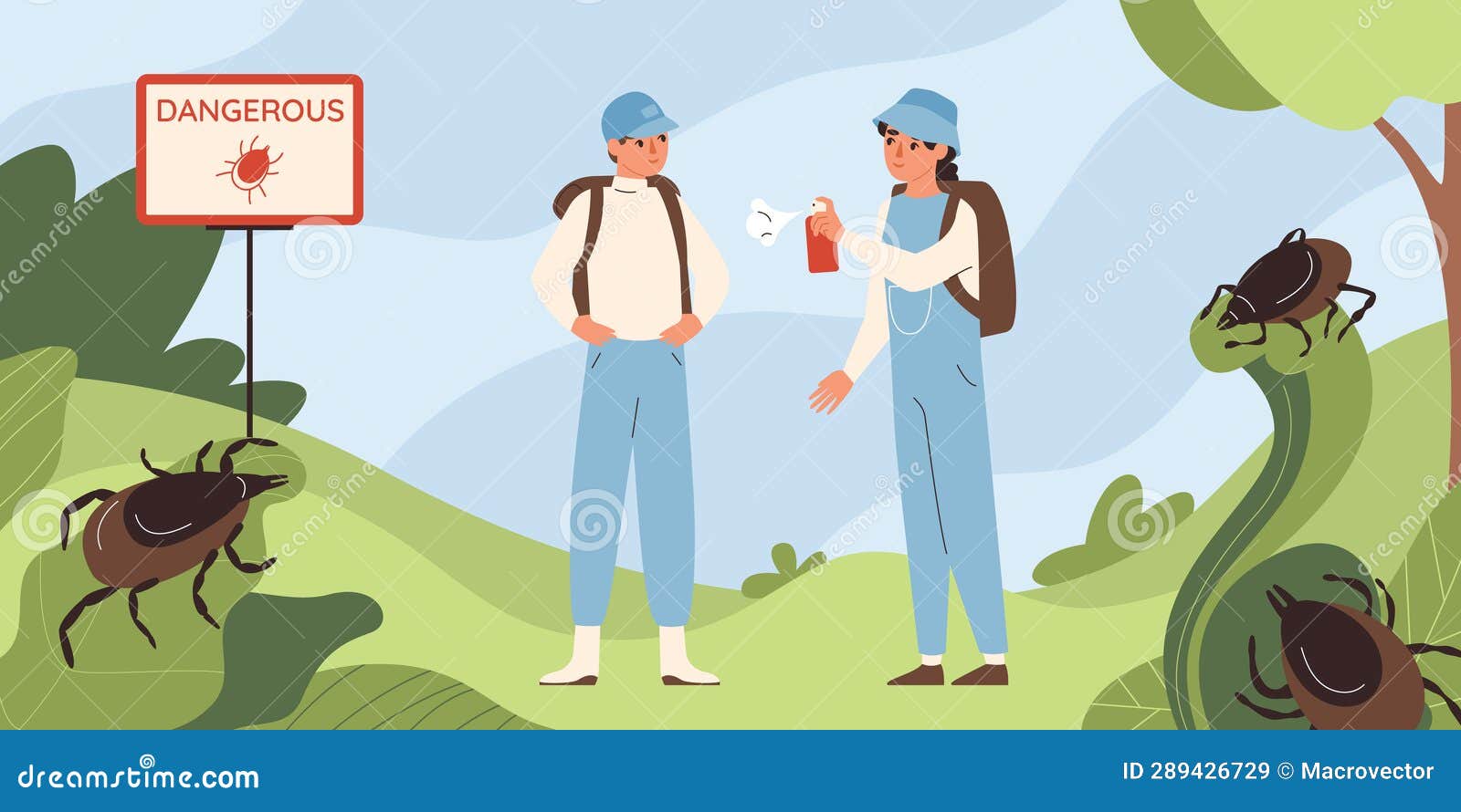 Insects Ticks Collage Vector Illustration | CartoonDealer.com #285111080