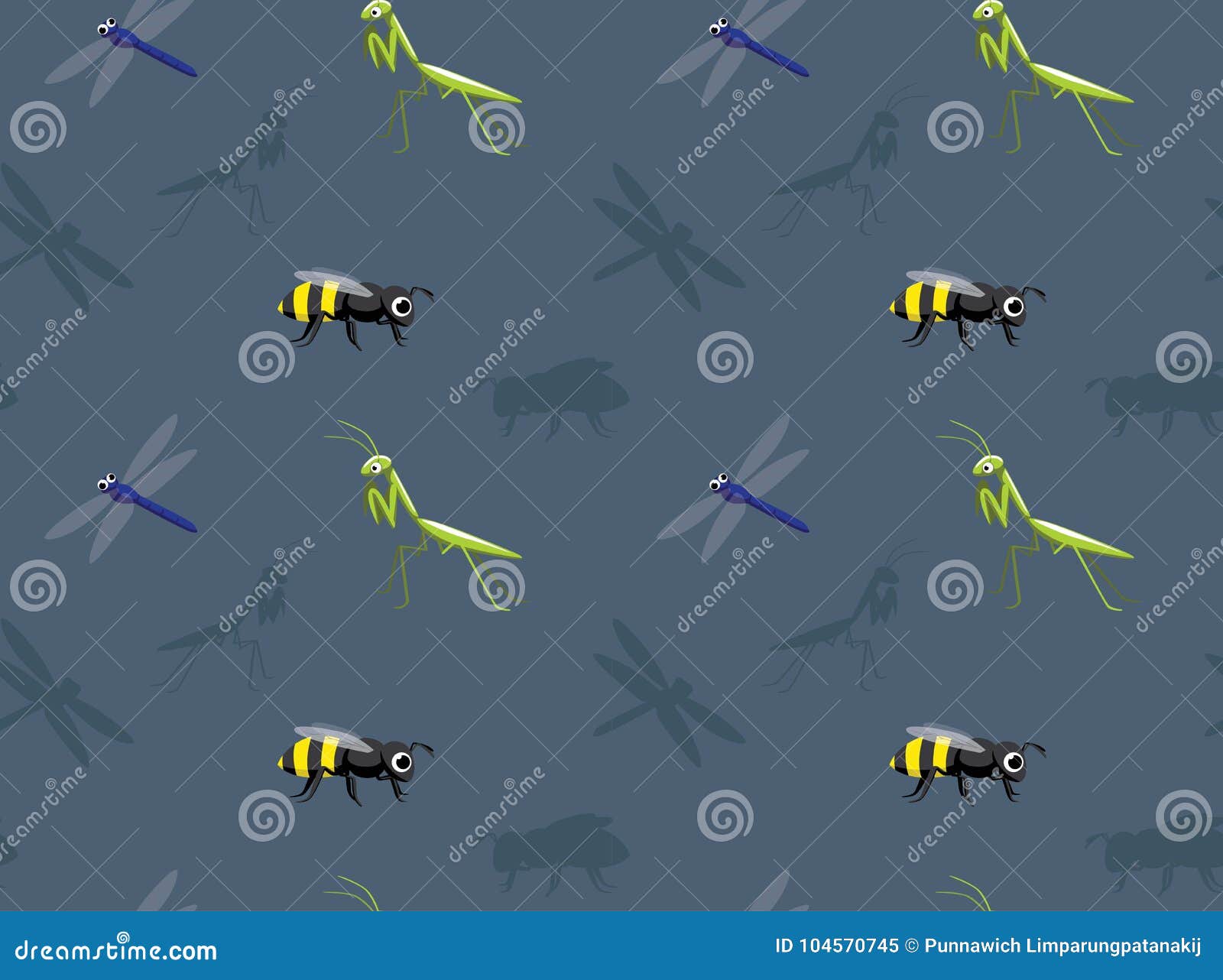 Insects Wallpaper 3 stock vector. Illustration of insect - 104570745