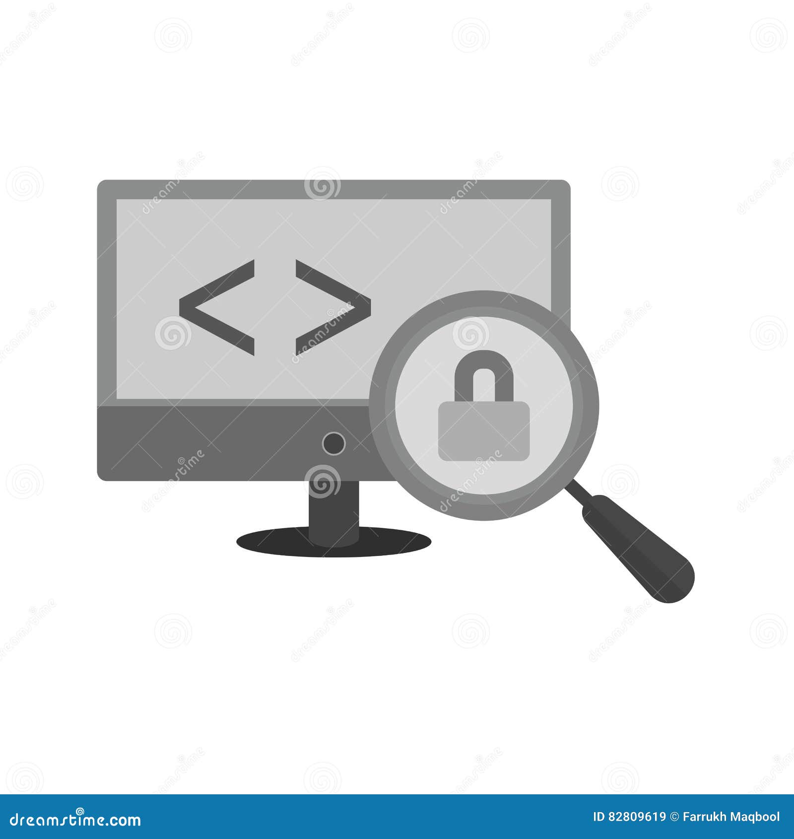 Insecure Code stock illustration. Illustration of password - 82809619