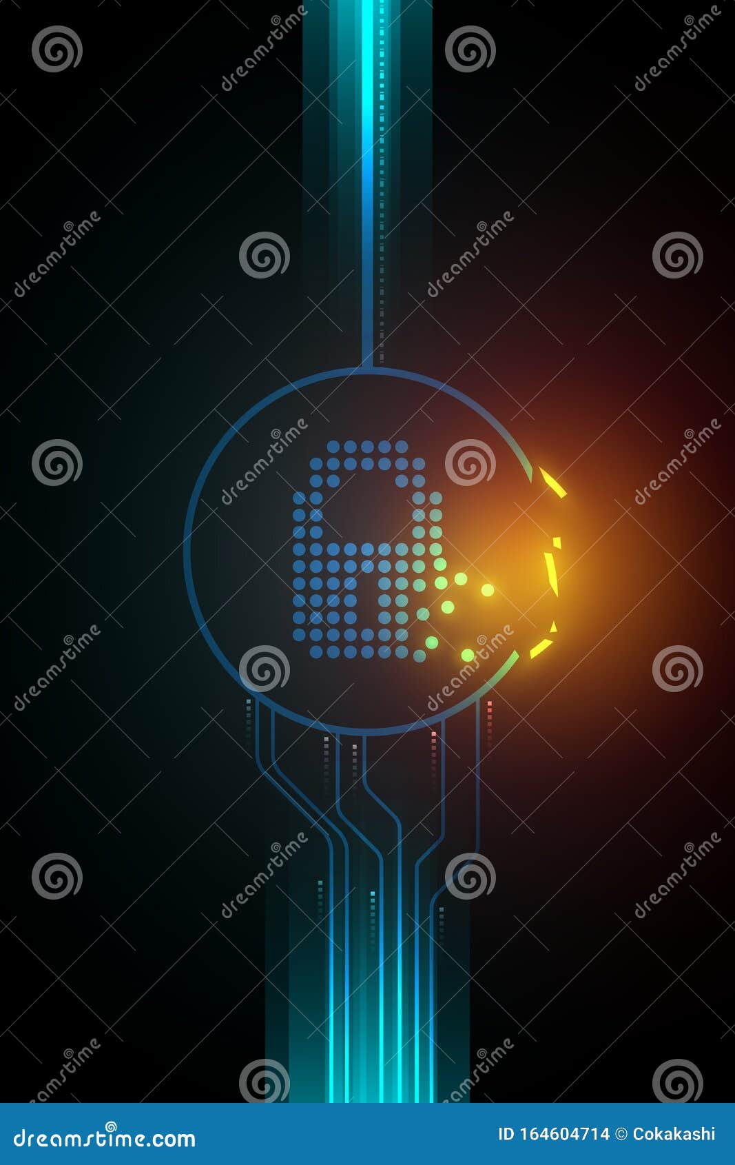 Insecure Cyber Security System Illustration, Broken Lock Symbol And ...