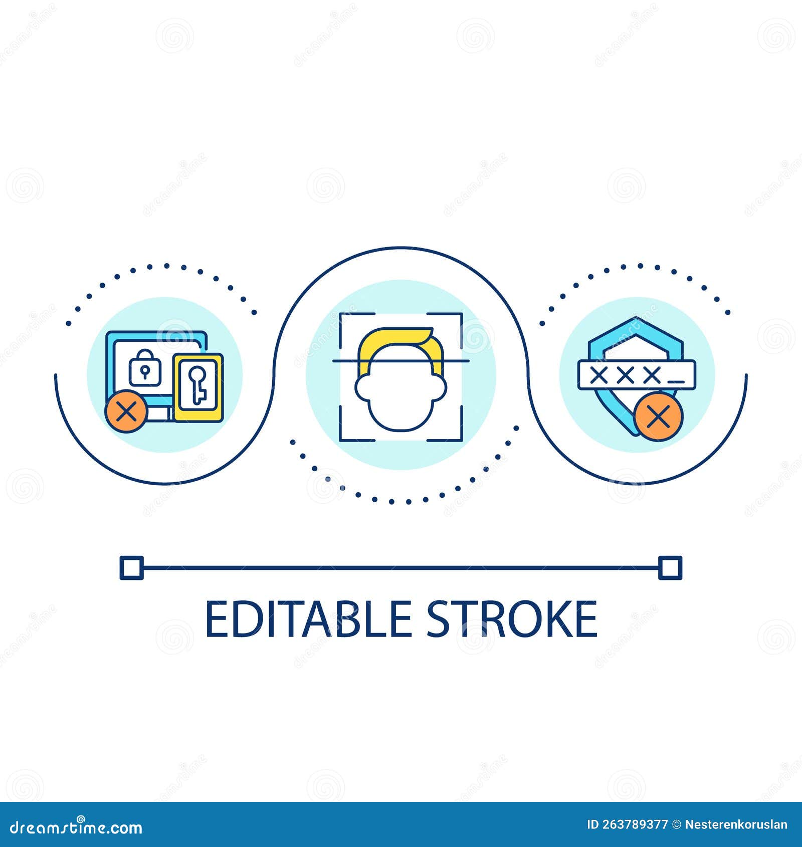 Insecure Data Loop Concept Icon Stock Vector - Illustration of ...