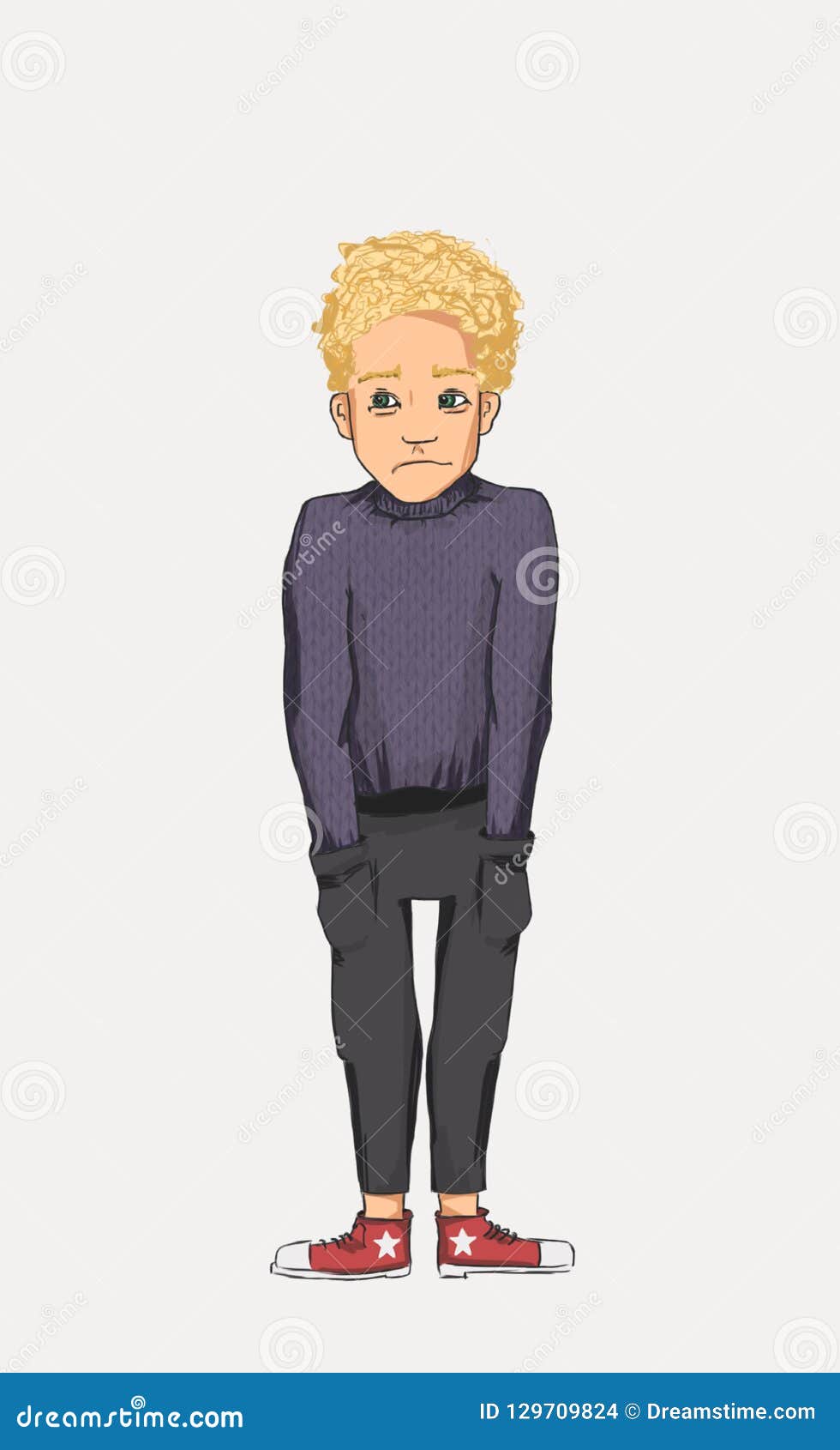 Insecure teenager stock illustration. Illustration of neobhodimosti ...