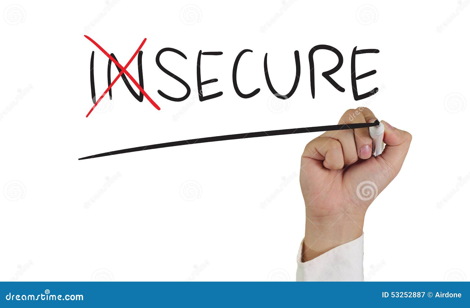 Insecure to Secure stock image. Image of guard, motivation - 53252887