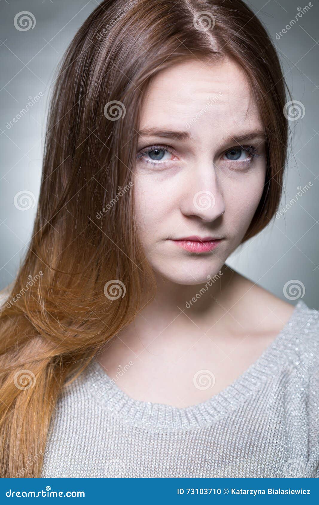 Insecure young woman stock photo. Image of adolescence - 73103710